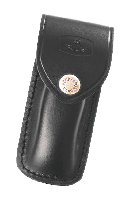 Buck Buck Leather Folding Pocket Knife Pouch - Black 112 - Shooters Shed