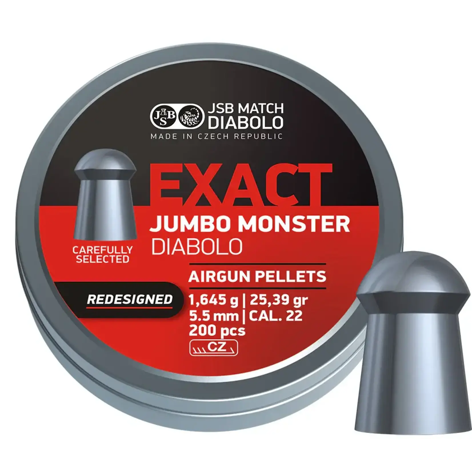 JSB Jumbo Exact Monster .22Air Pellet 25.39gr (Ideal for Hi Power ...