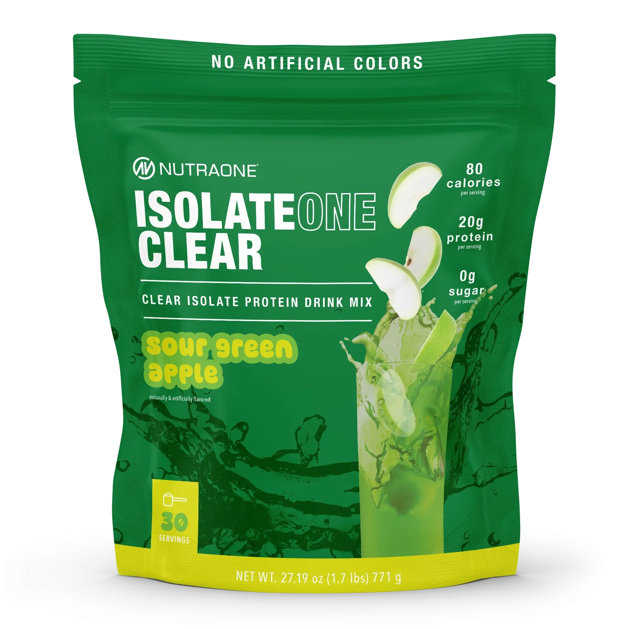 Defyned Brands IsolateOne Clear Sour Green Apple - Rock's Discount Vitamins