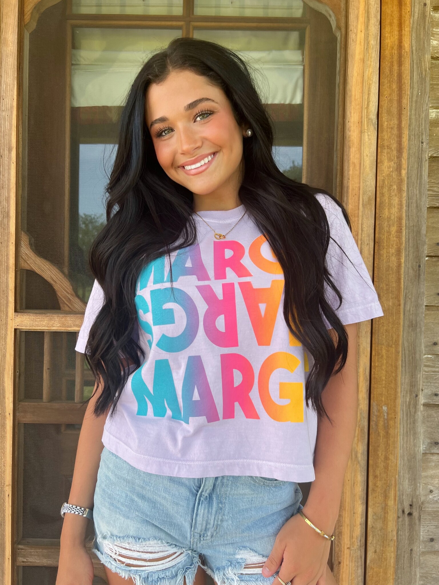 Colorful Margs Cropped Tee - Bloom and Company