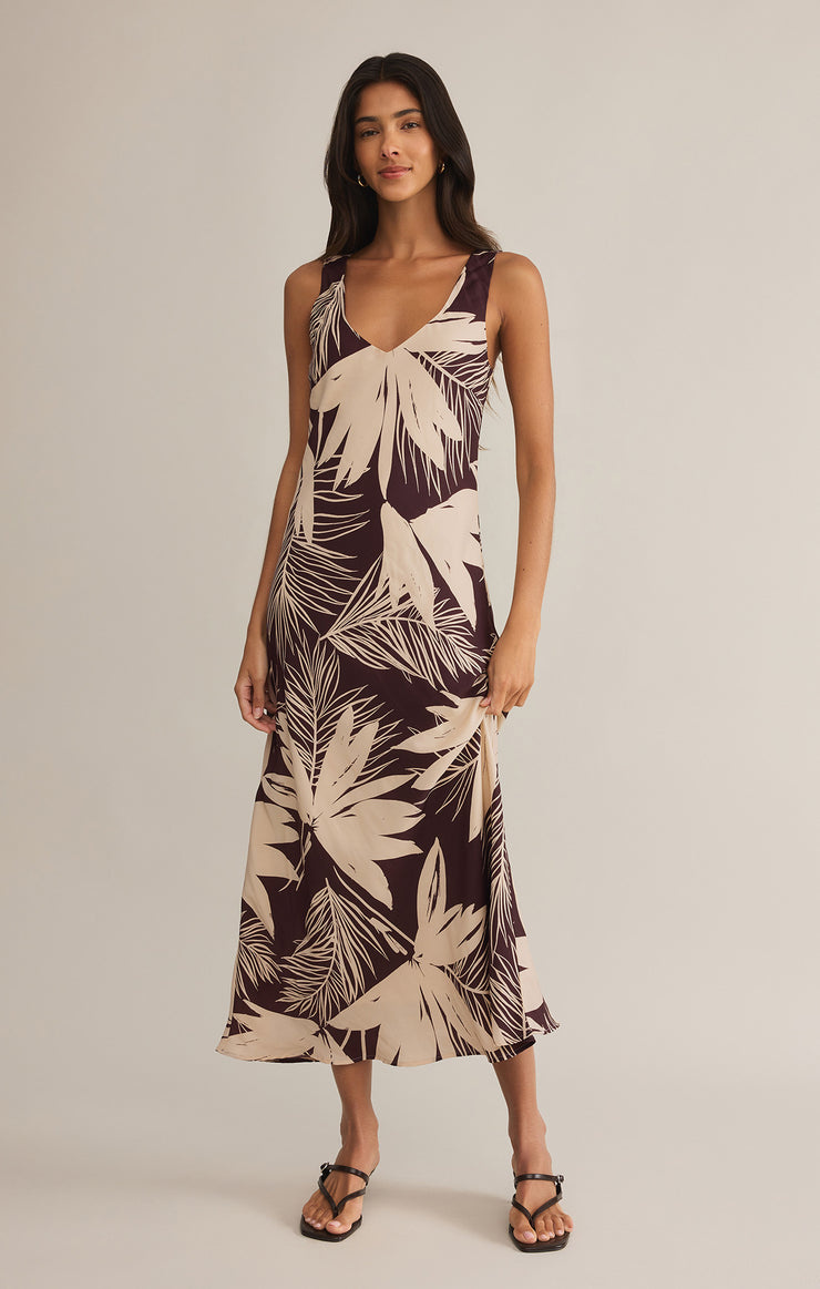ZS Hana Palmera Maxi Dress - Lava Rock - Boutique Evasion + Vendredi Chic