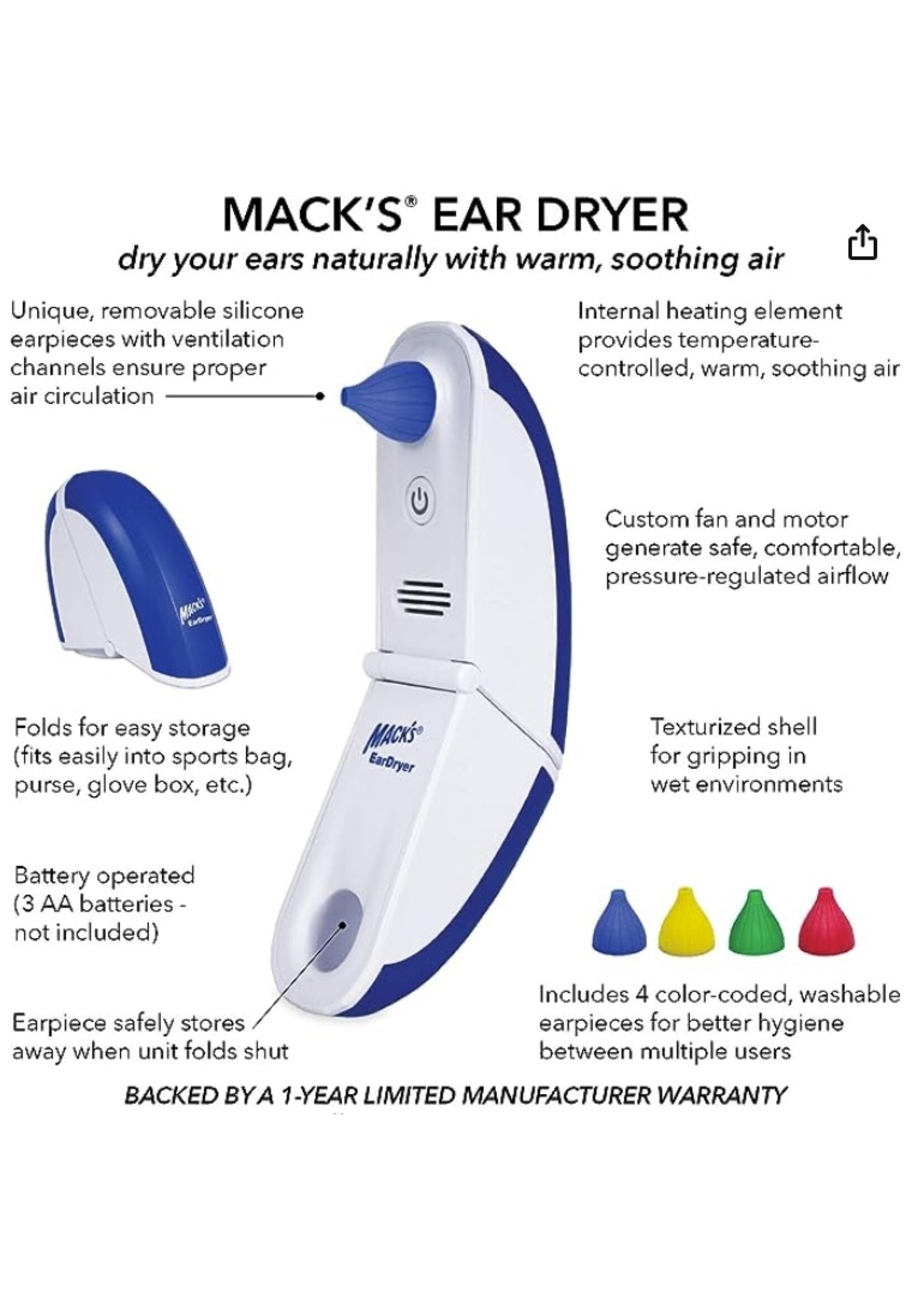 Mack's Ear Dryer - Sport Fair Swimwear Inc.