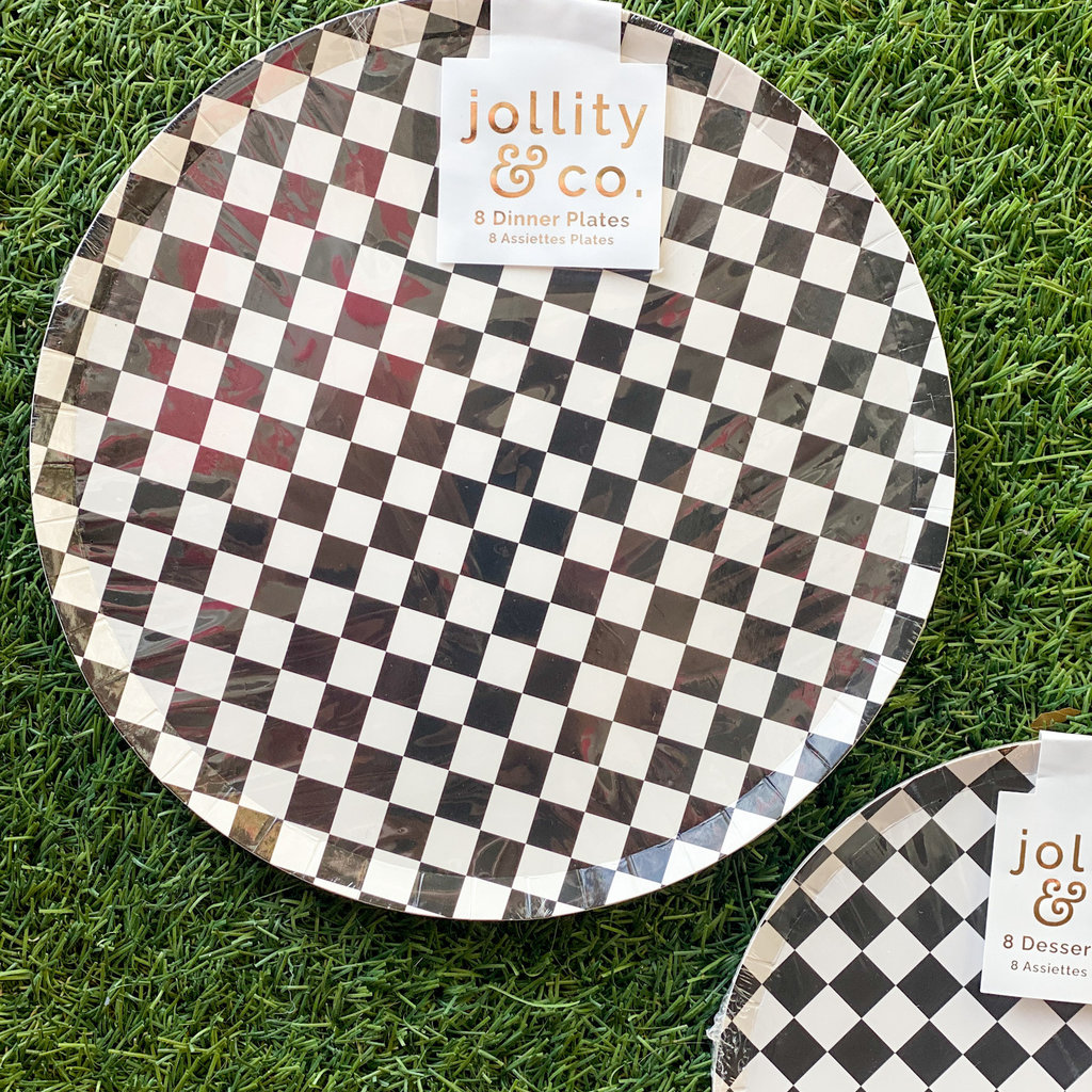 Jollity & Co Check It! The Classic Dinner Plates - 8 Pack - Savvy Blake LLC