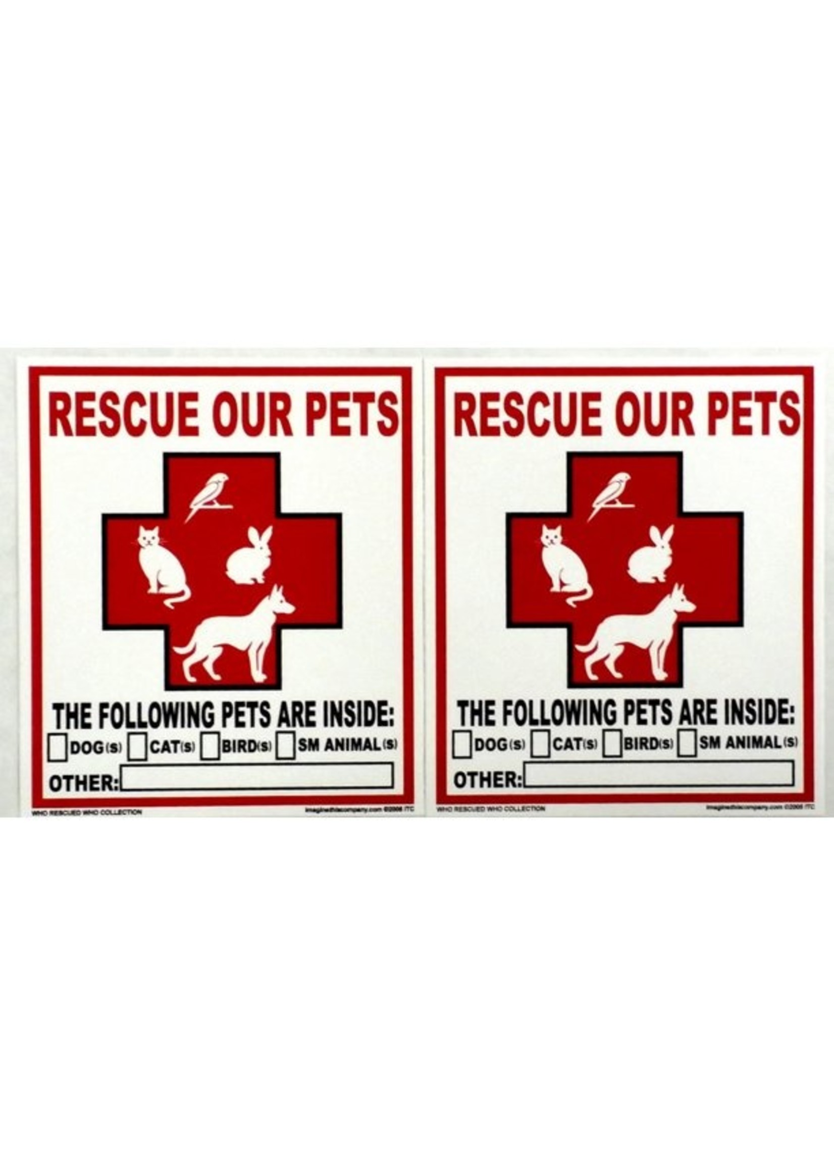 Rescue Our Pets Window Decal 2-Pack - Animal Rescue League of Iowa