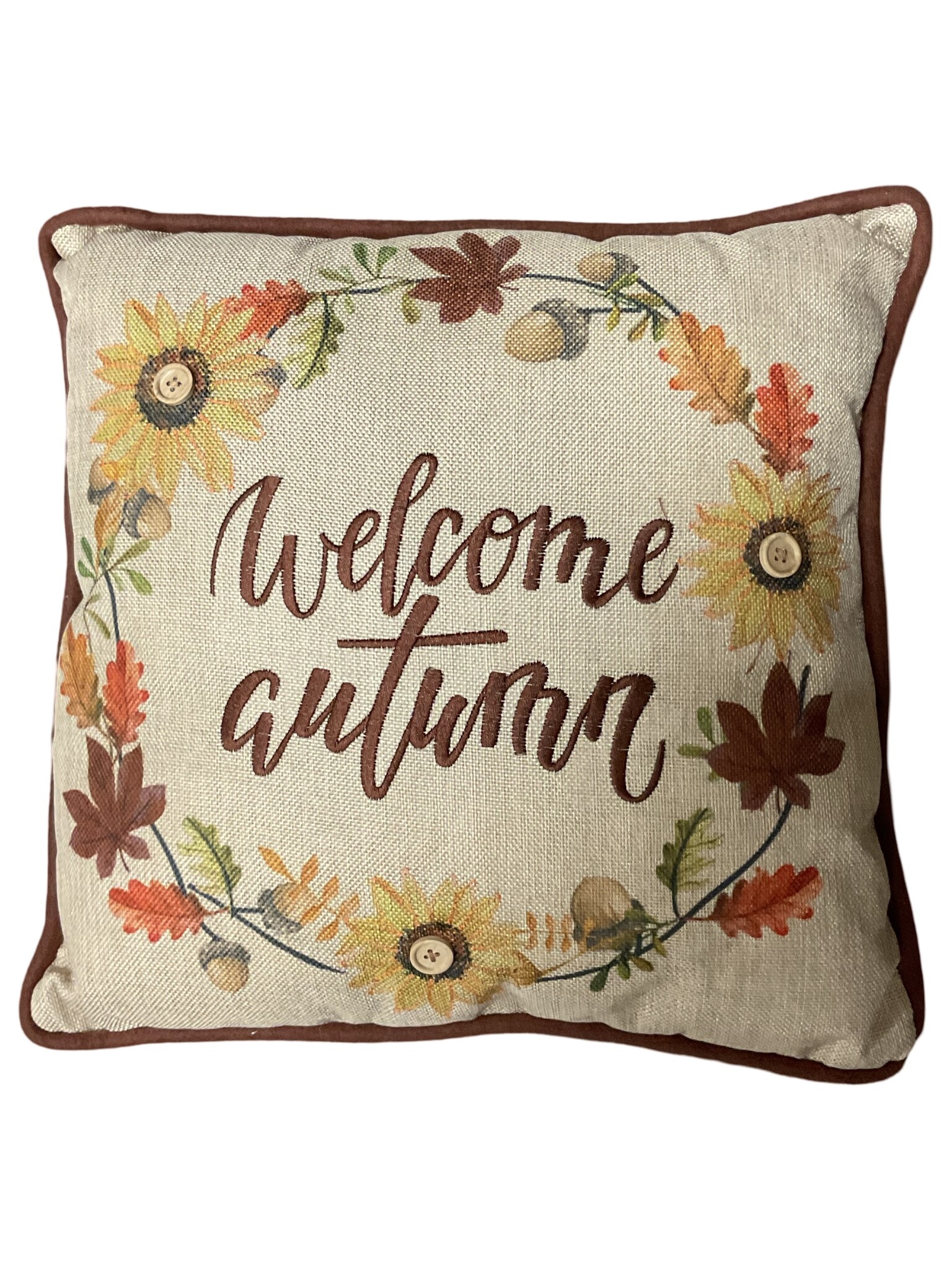 Ganz Welcome Autumn Pillow - Animal Rescue League of Iowa