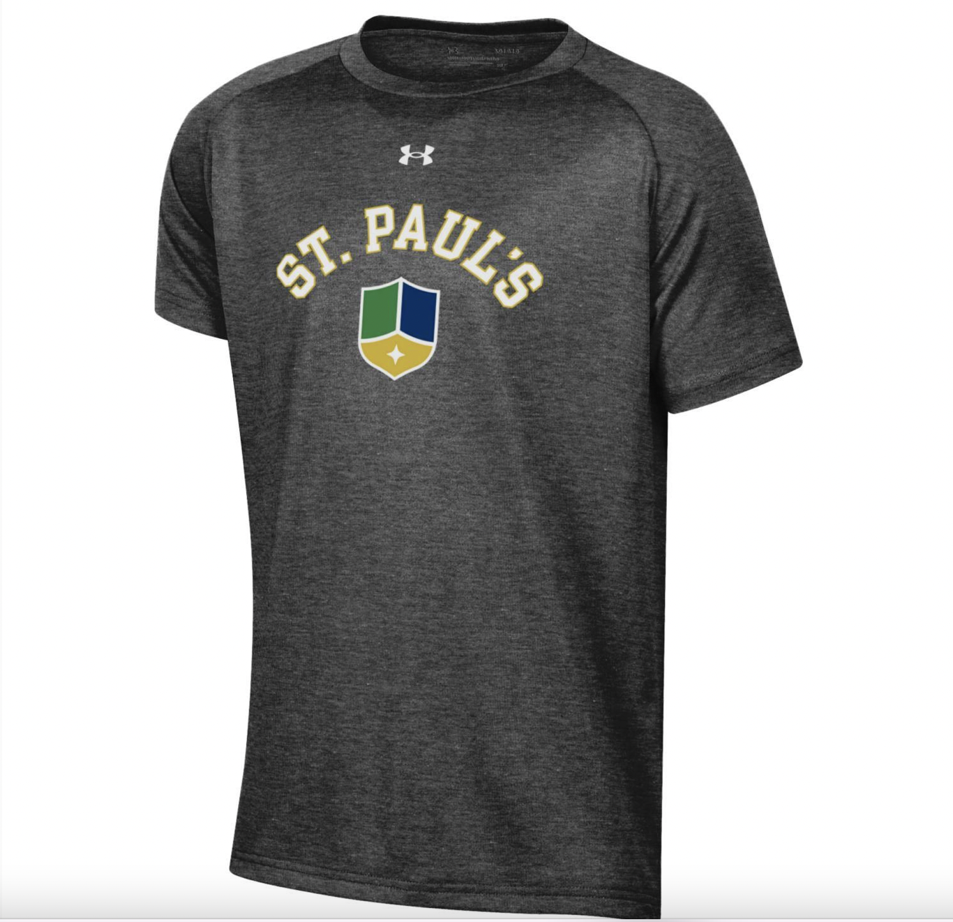UA Tech Tee SS Shield Youth TSPS - The St. Paul's Schools Store