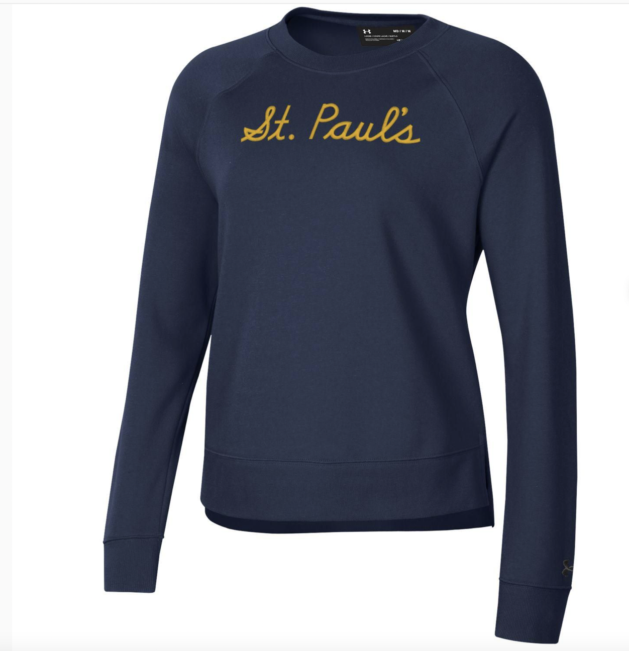 UA All Day Crew Script St Pauls Gold Womens Navy SP - The St. Paul's ...