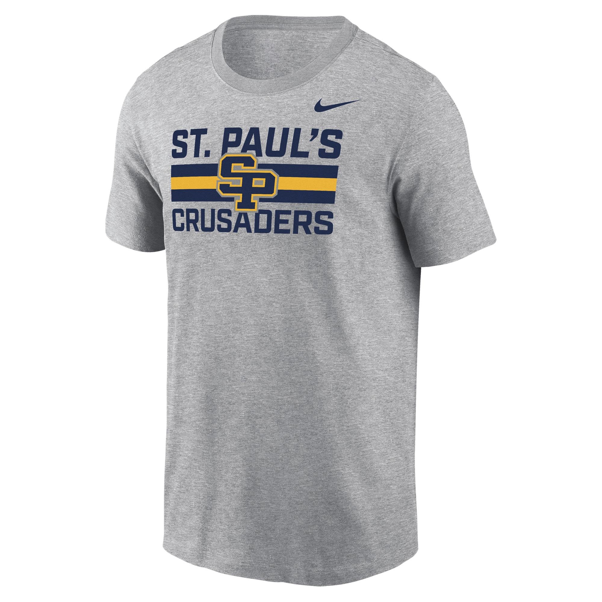 Nike Dri Fit Cotton SS Adult Grey SP - The St. Paul's Schools Store
