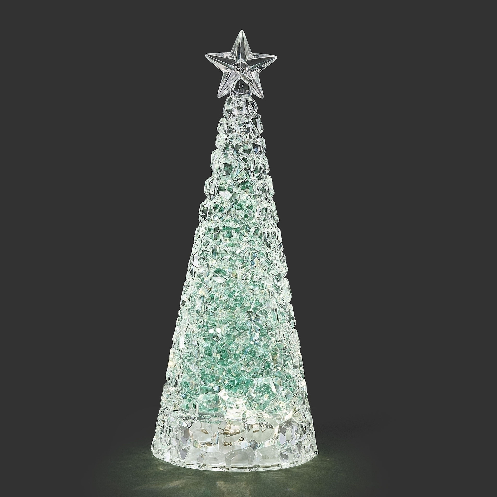 11.5"H LIGHTED SWIRL TREE WITH SILVER/GREEN GLITTER - Bentleyville ...