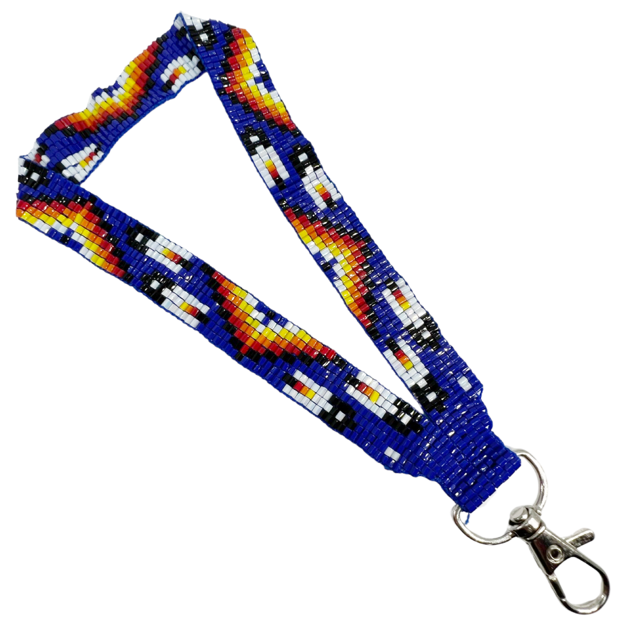 LOOMED WRIST LANYARD - MANY FEATHERS - Four Directions Trading