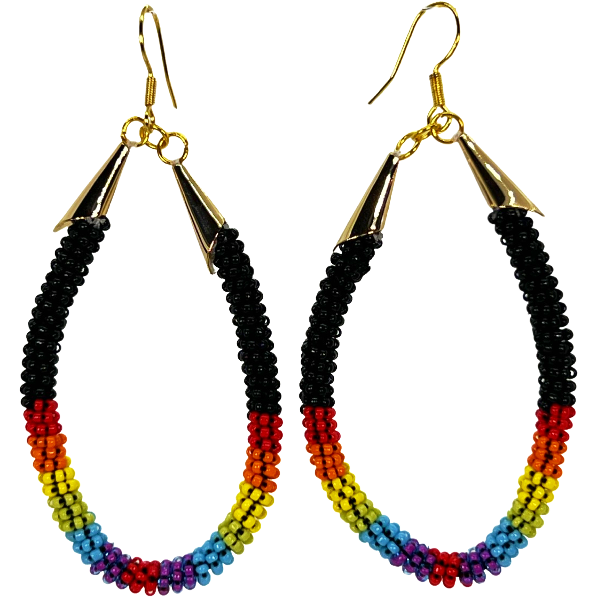 LOOP EARRING WITH GOLD - Four Directions Trading