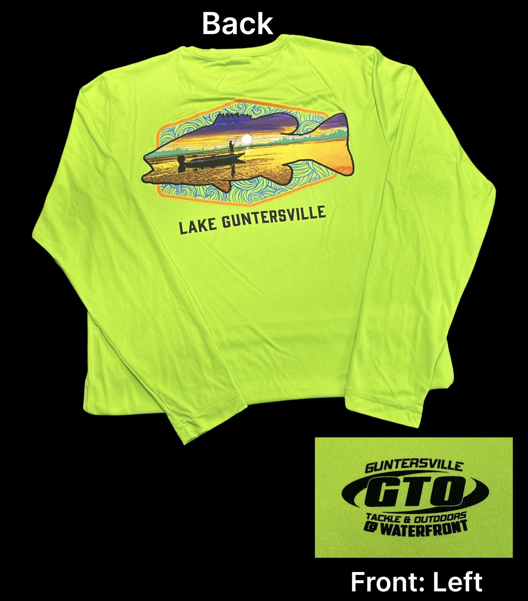 GTO - Long Sleeve - Dri Fit - Bass Silhouette - - Guntersville Tackle ...