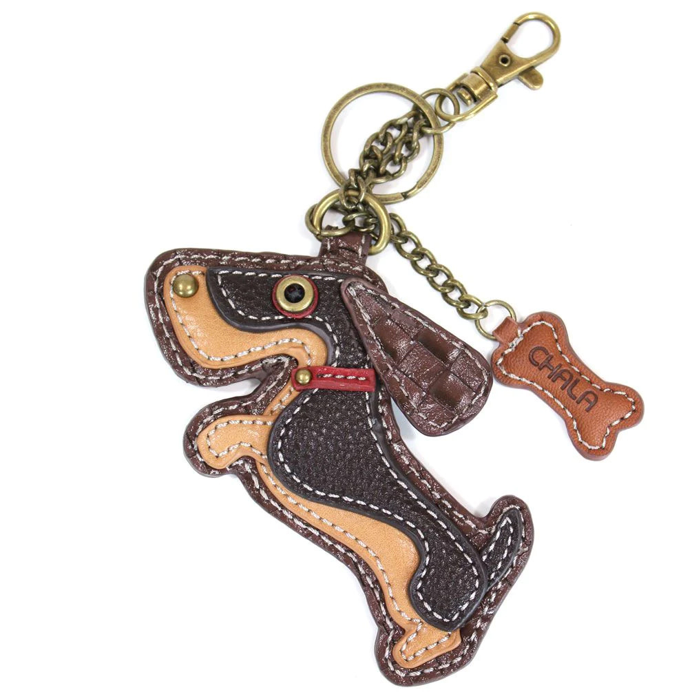 Chala Wiener Dog Key Fob - Sealed with a Kiss