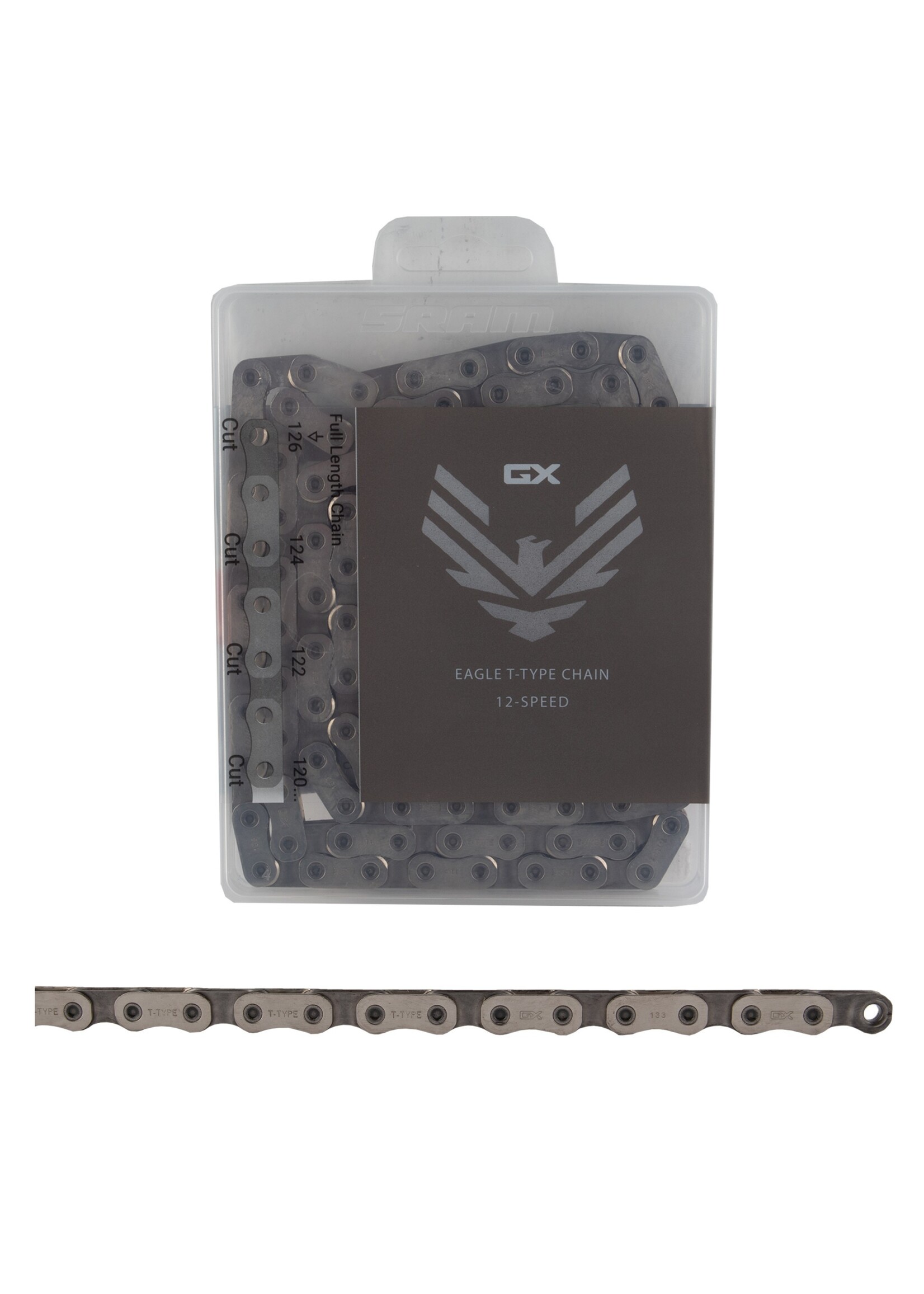 SRAM, CHAIN SRAM EAGLE GX 12s SL 126L T-TYPE SOLID PIN POWERLOCK - SOMI ...