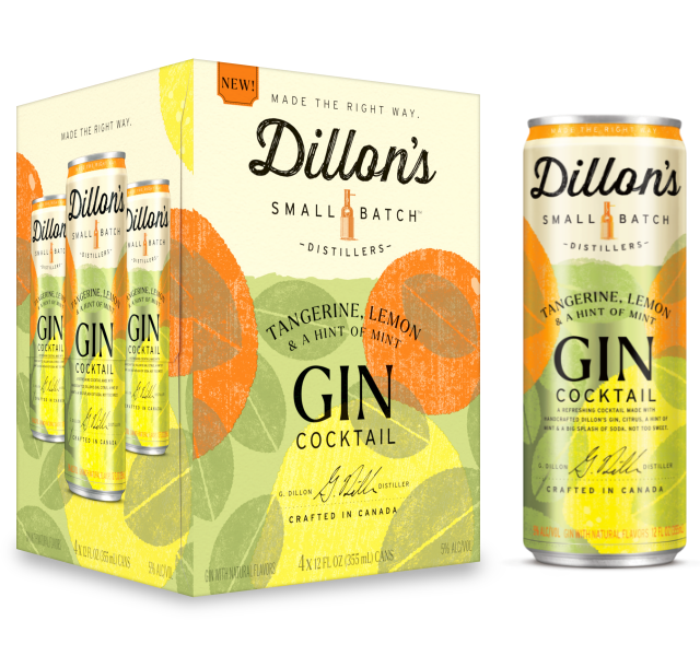 Dillon's Gin Cocktail Tangerine Lemon & A Hint Of Mint 4pk CN ...