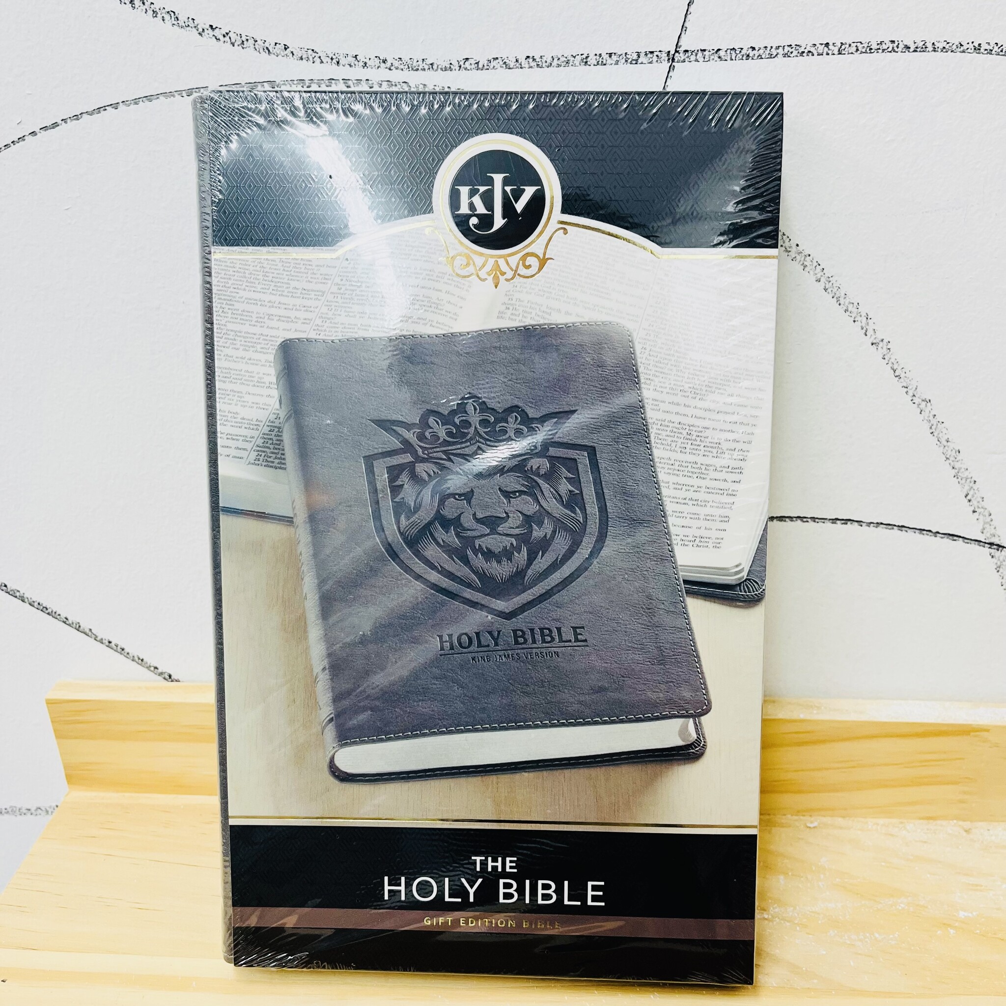 KJV Bible Deluxe Gift Faux Leather, Gray - Macs & Milli