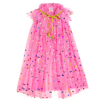 Raspberry Confetti Cape - Macs & Milli