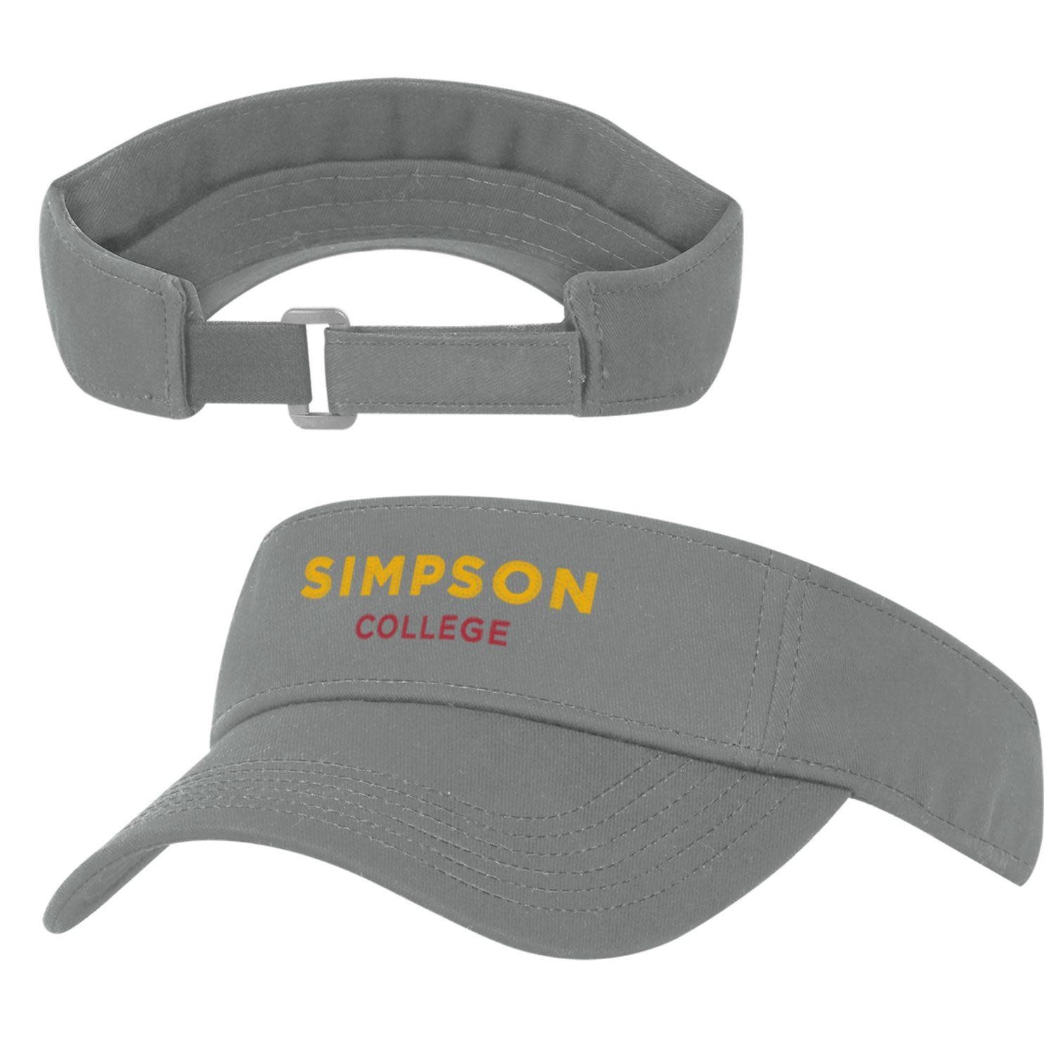 Champion Cool Grey Visor - Simpson College Spirit Shop
