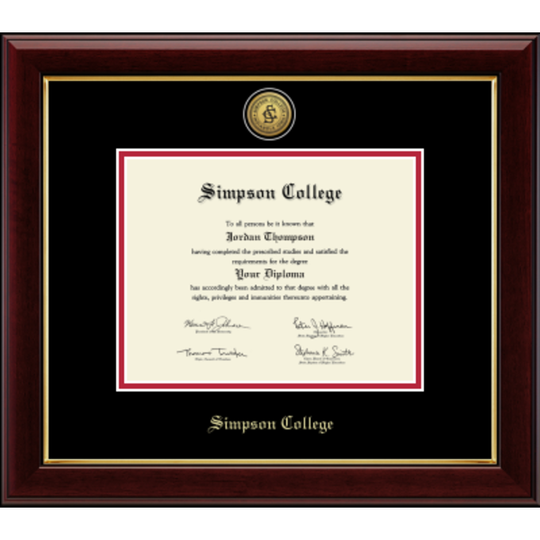 Diploma Frames - Simpson College Spirit Shop