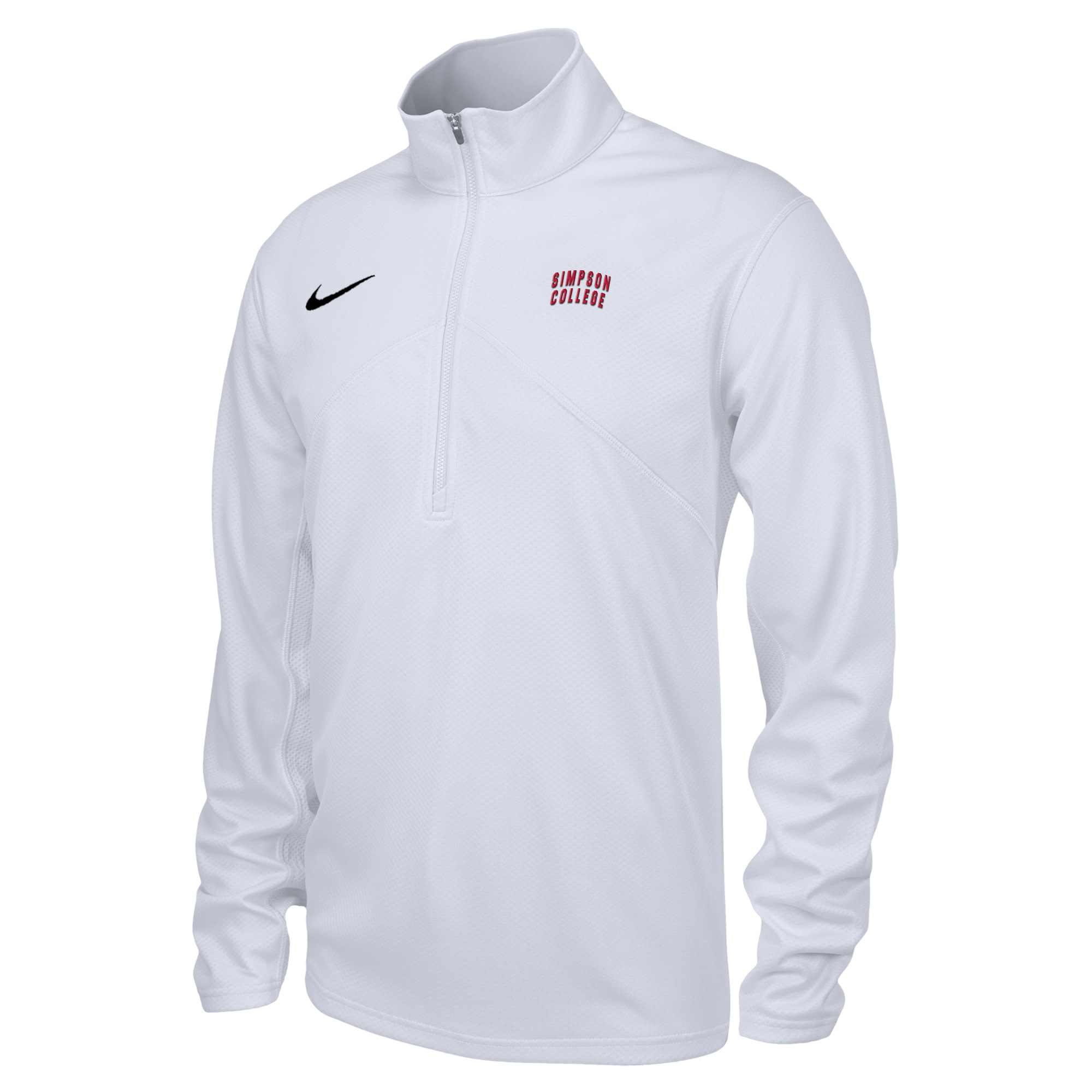 Nike Simpson Training 1/4 Zip White - Simpson College Spirit Shop