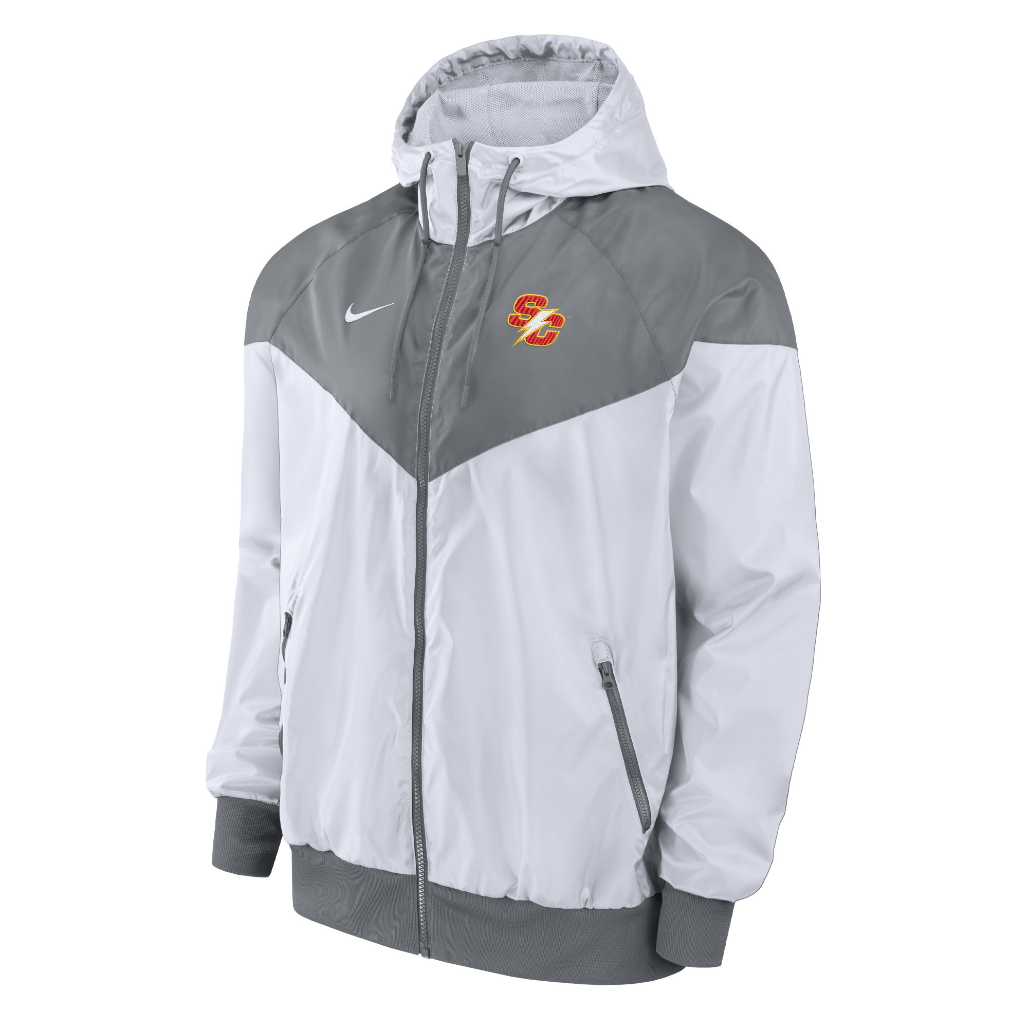 Nike Windrunner Jacket White - Simpson College Spirit Shop