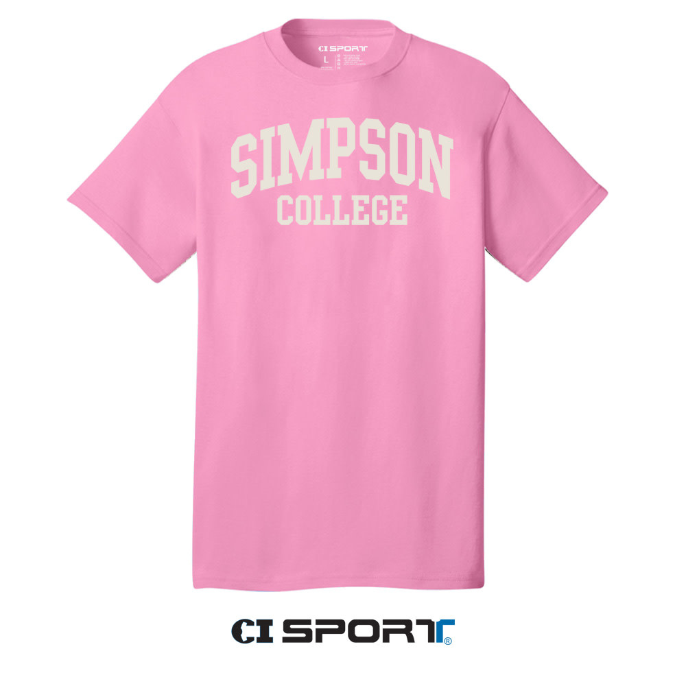 CI Sport Core Cotton Tee Pink - Simpson College Spirit Shop