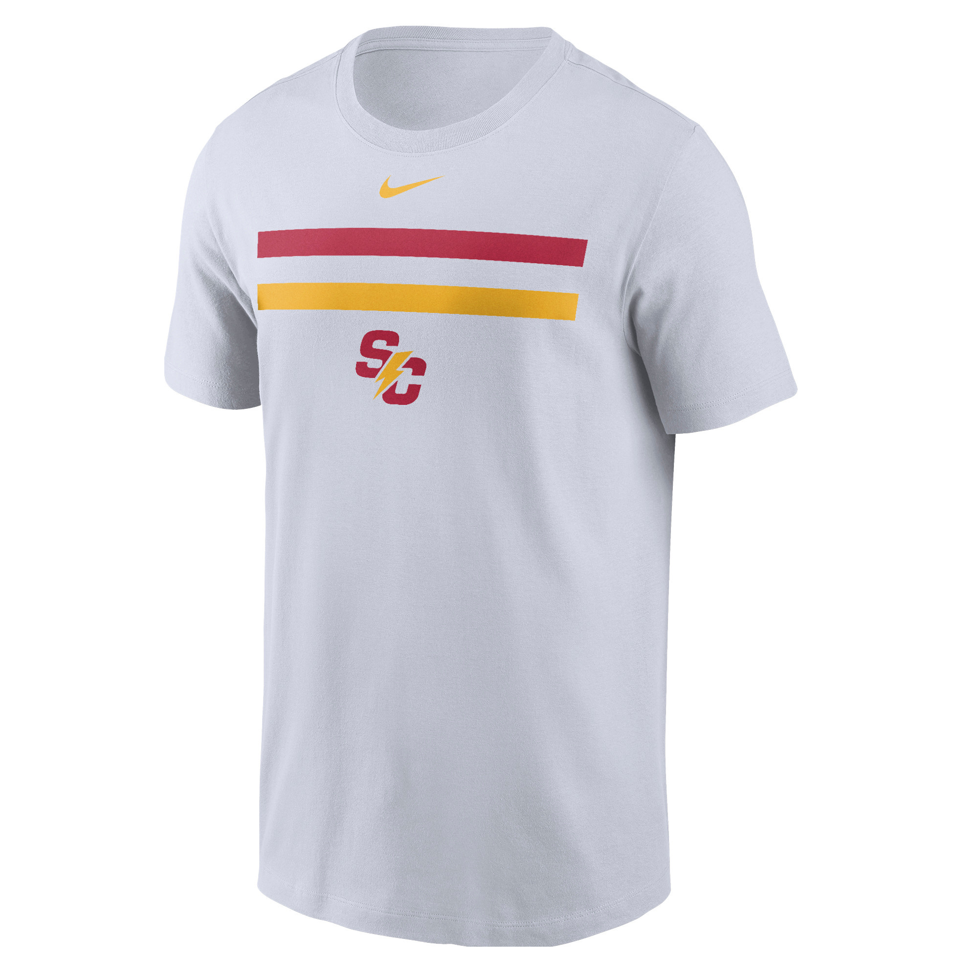 Nike Core SS Tee White w/Crimson & Gold - Simpson College Spirit Shop