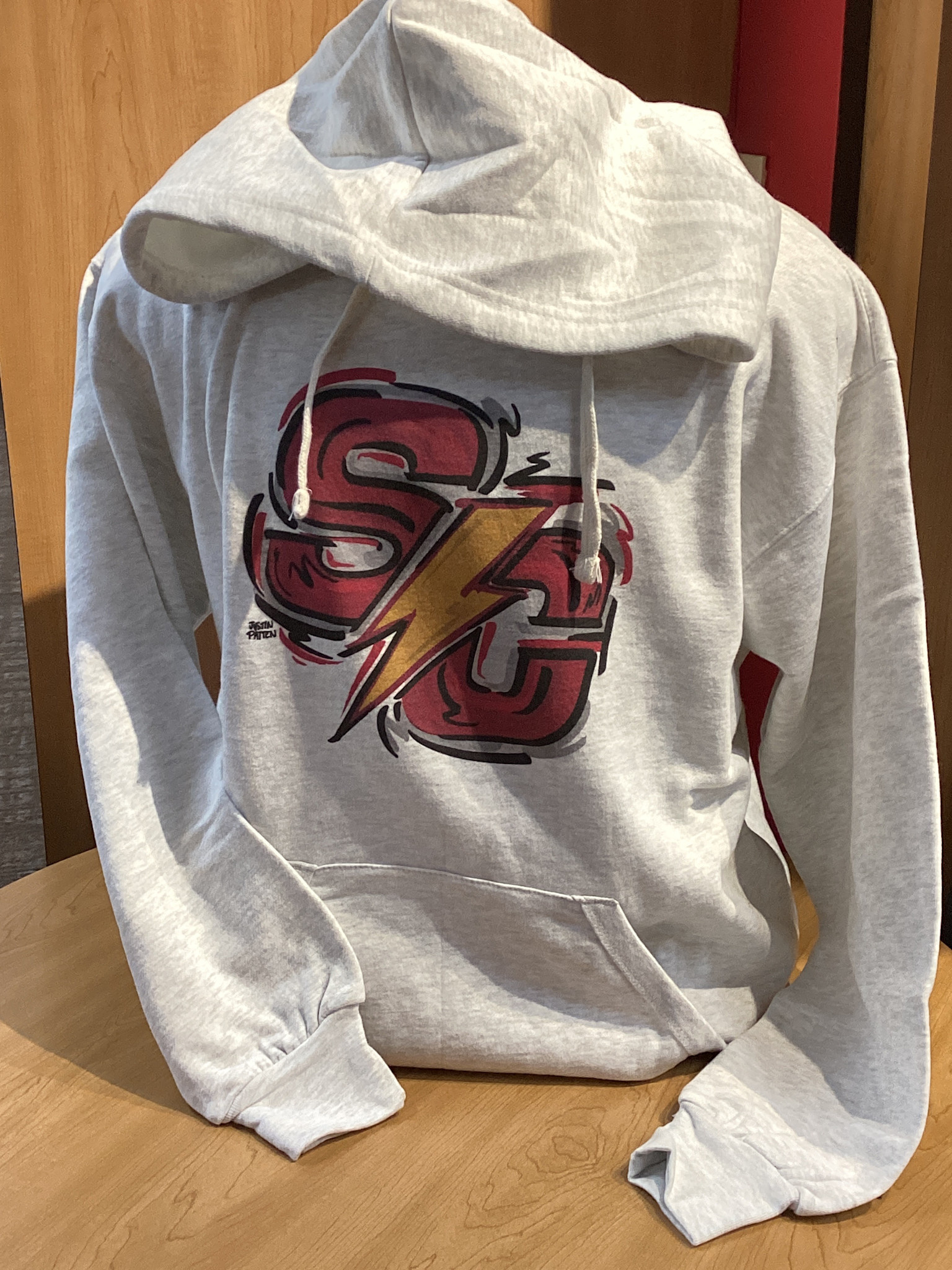 MV Sport Graffiti Simpson Logo Hoodie - Ash Grey - Simpson College ...