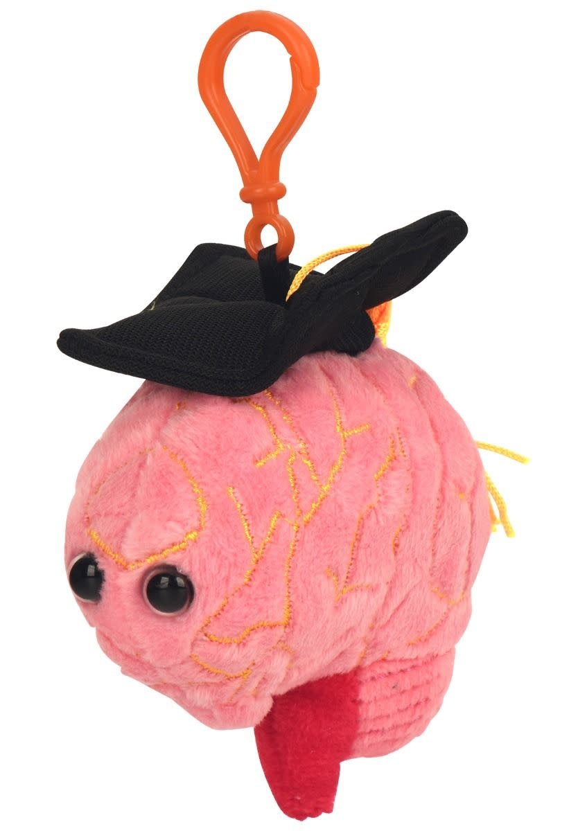 Giant Microbes Graduation Brain Keychain - Simpson College Spirit Shop