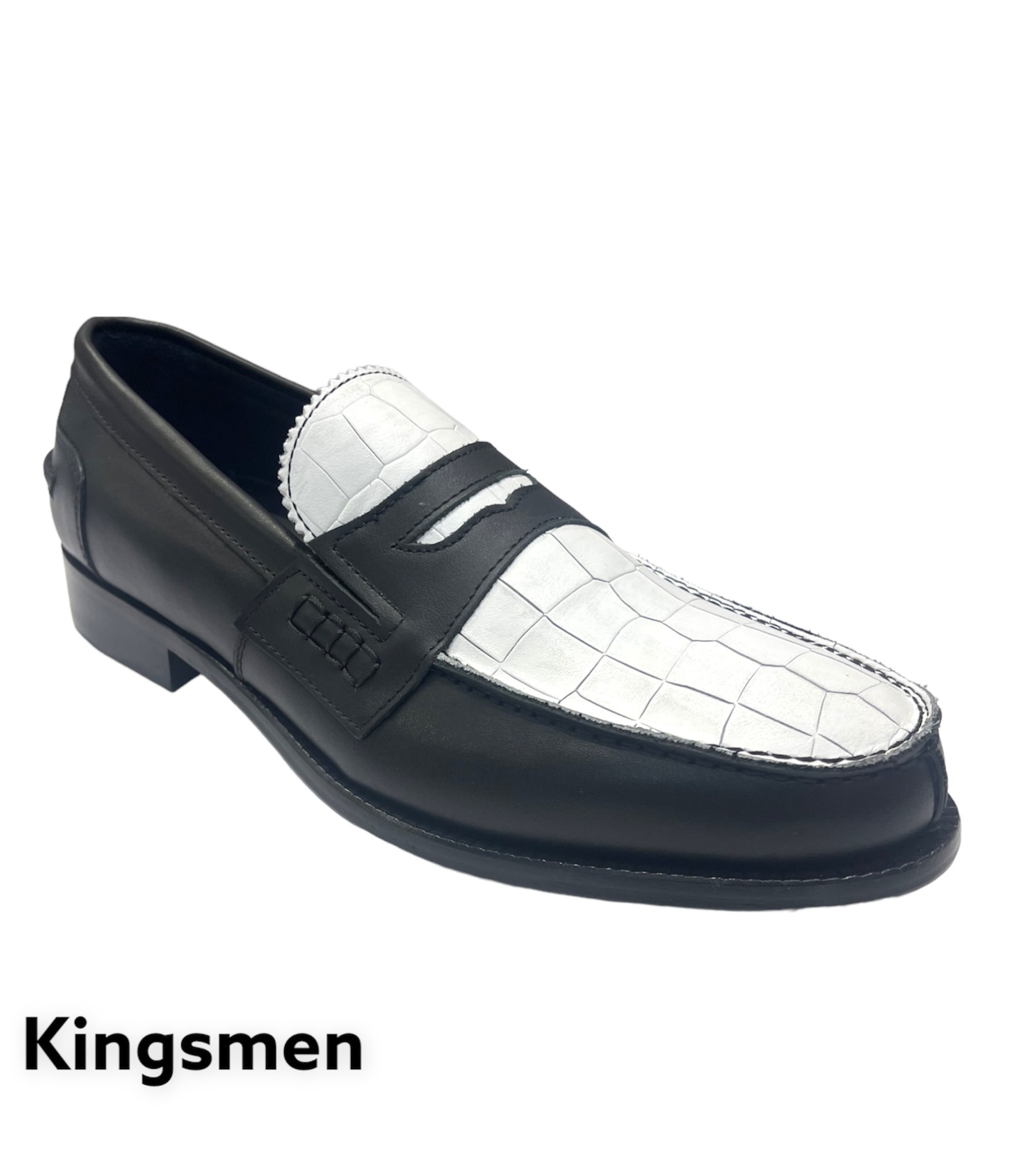 Duca Croc/Leather Loafer Two Tone (LUGANO) - Kingsmen Shoes