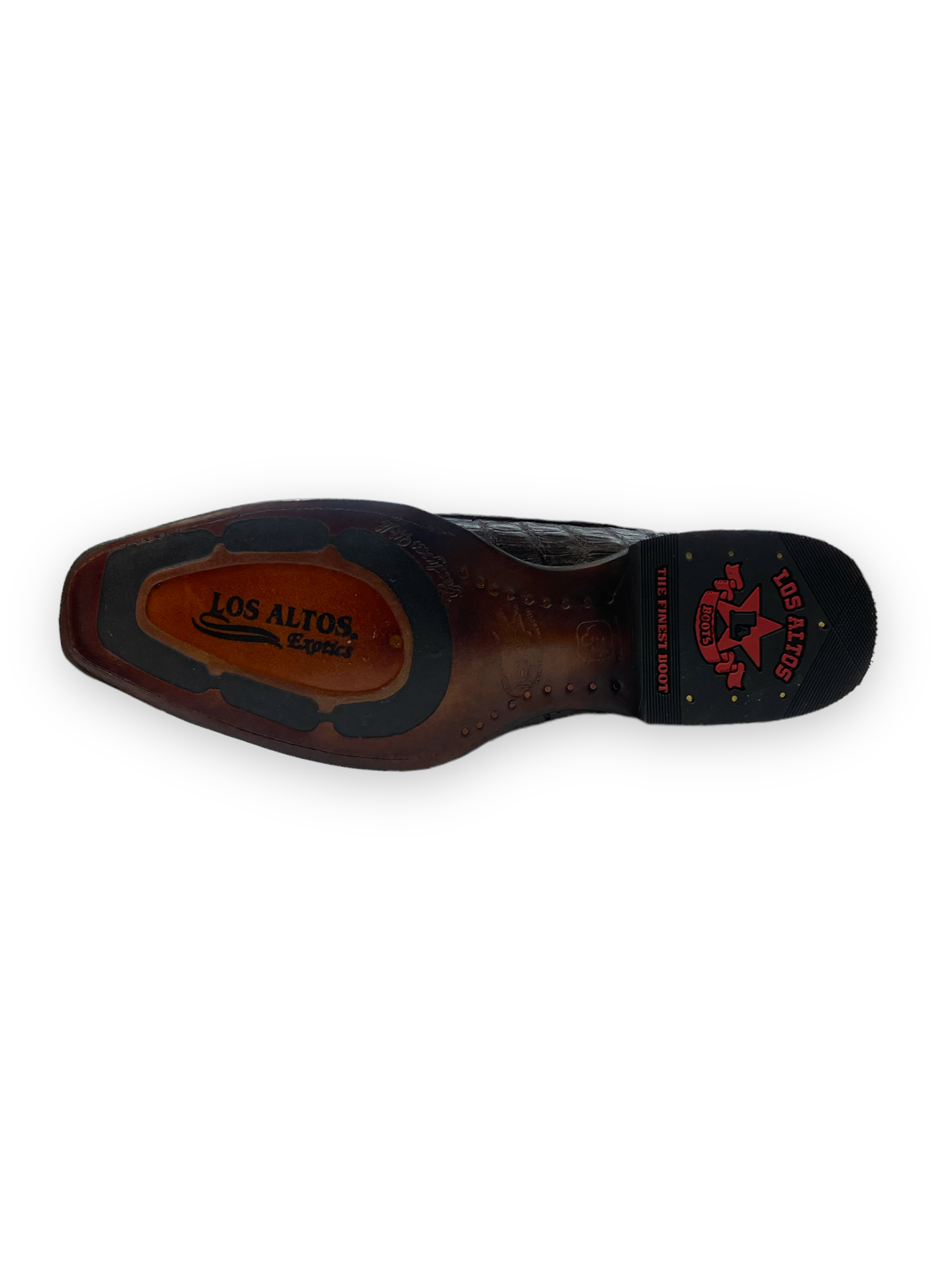 European Square Toe Caiman Tail Los Altos (760116) Brown - Kingsmen Shoes