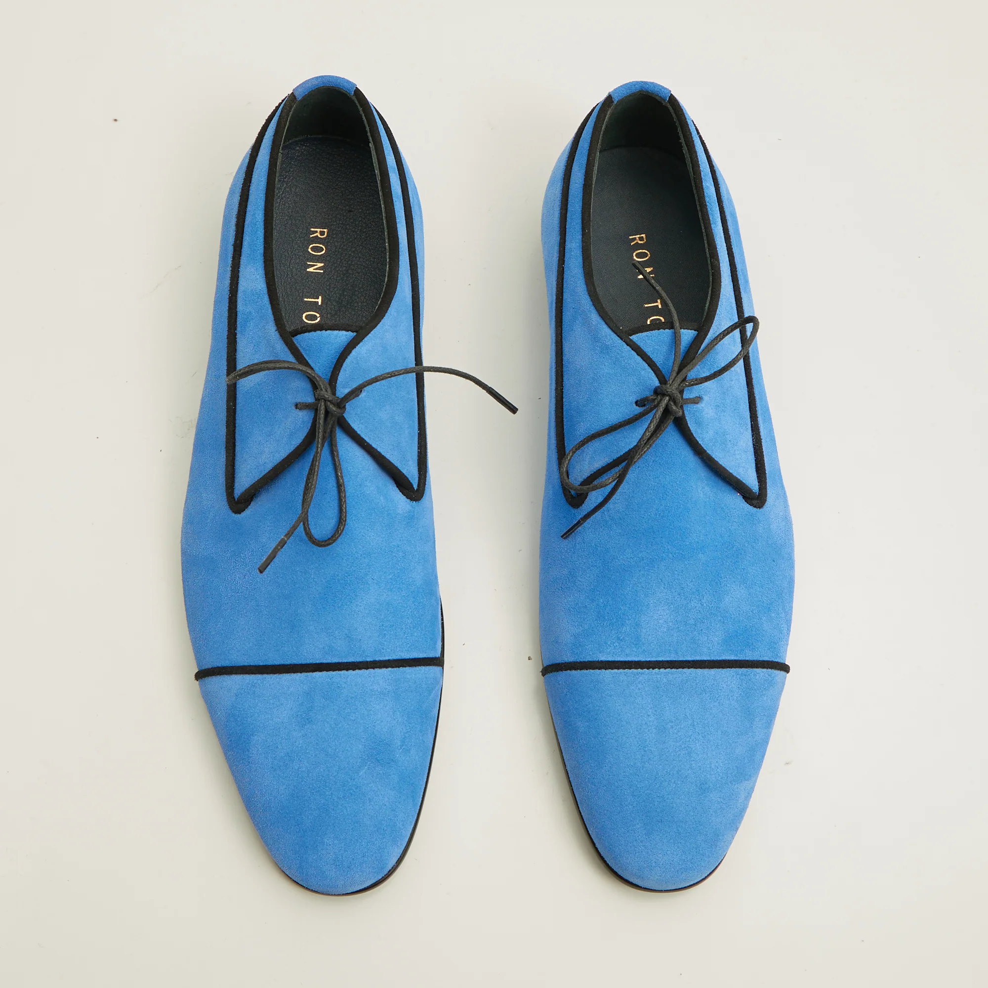 N° D1016 THE FORMAL LEATHER CAP TOE DERBY SHOES - LIGHT PINK SUEDE ...