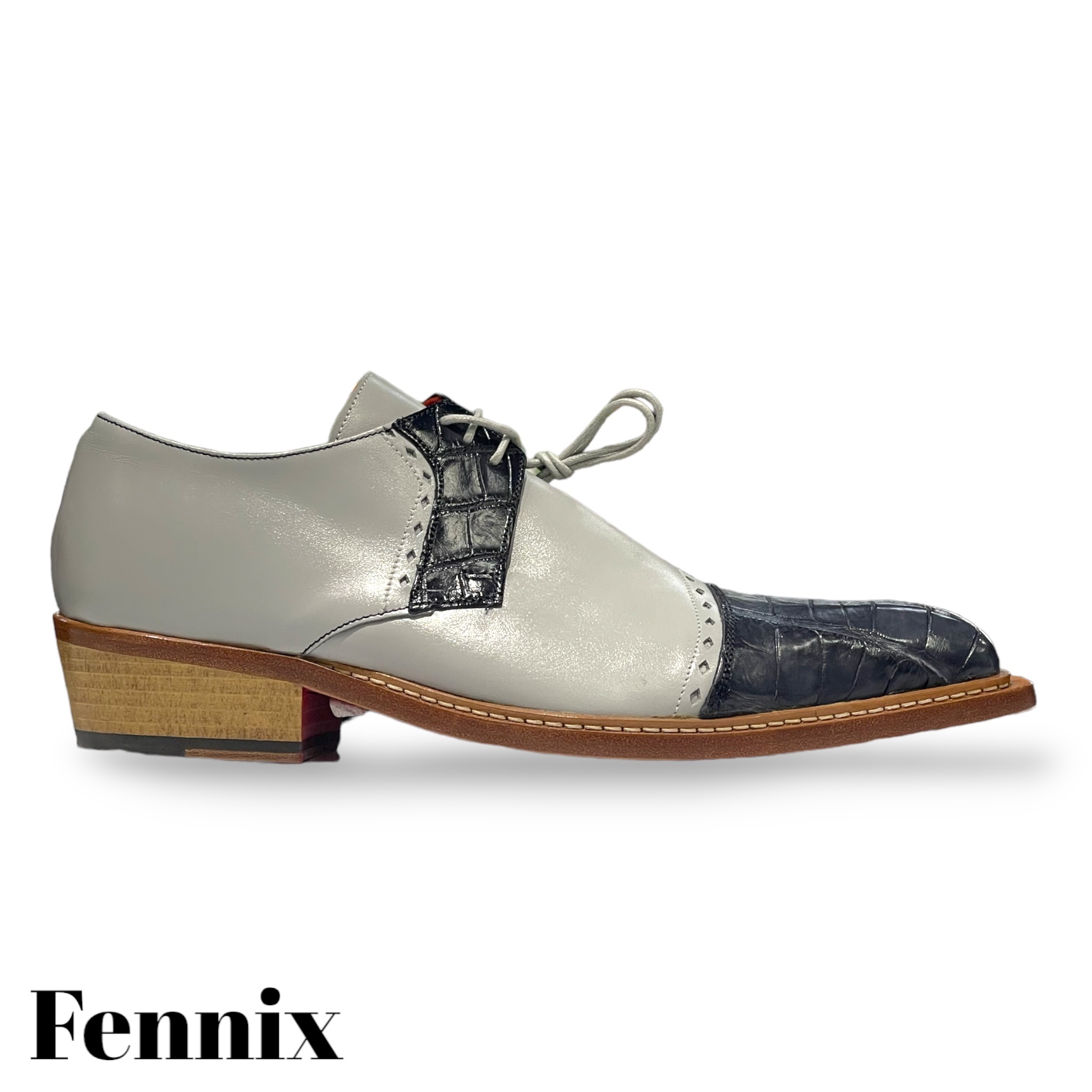 Fennix Alligator & Calf Leather Shoe (Max) - Kingsmen Shoes