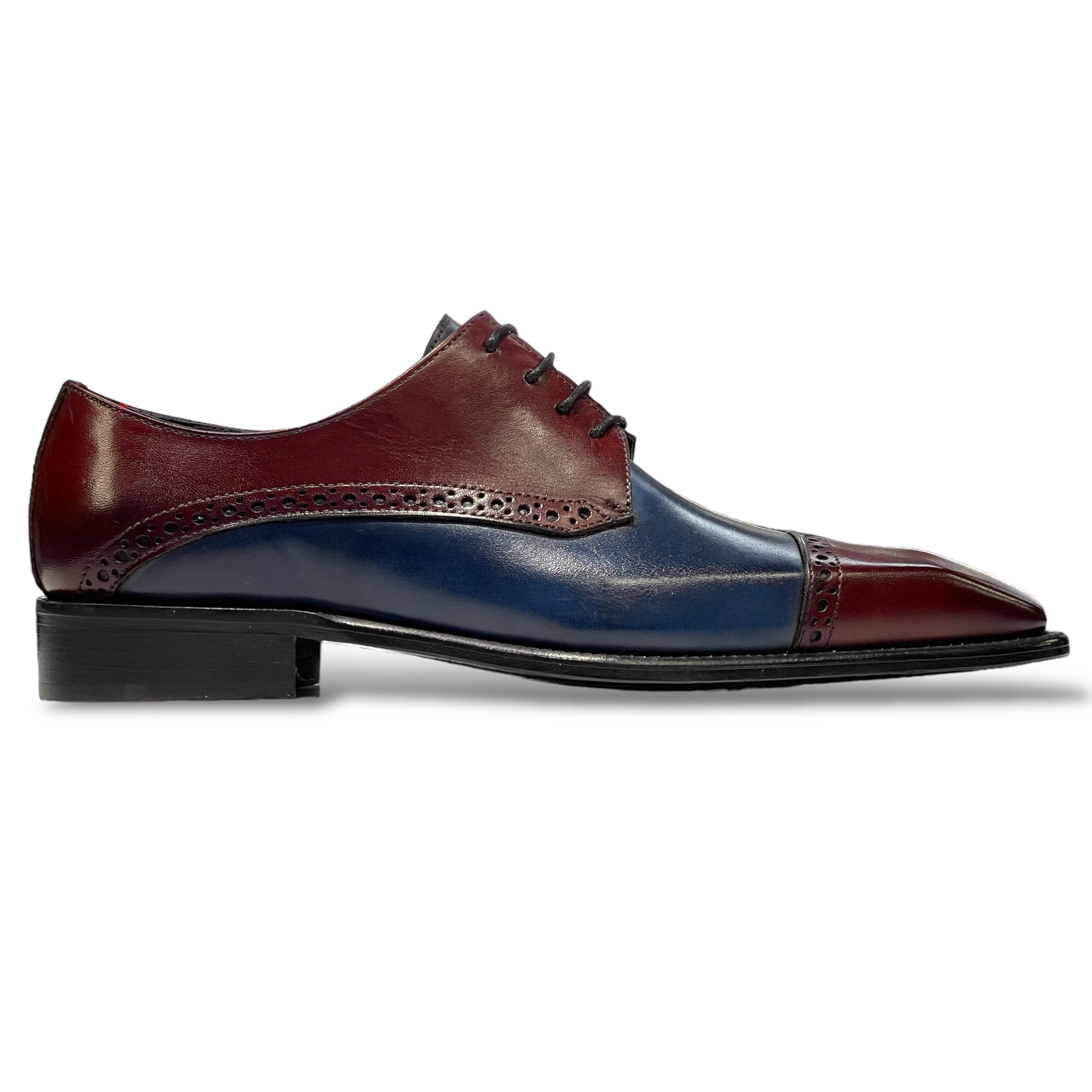 Duca "Roma” Genuine Calfskin Lace-up Cap Toe - Kingsmen Shoes