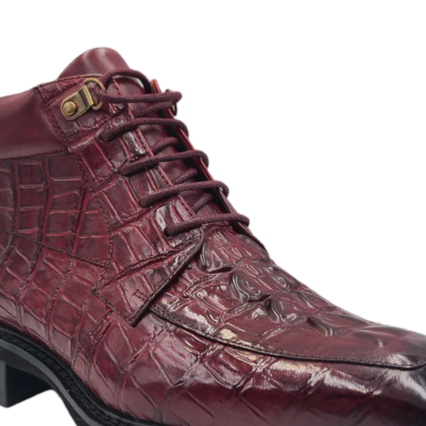 Carrucci "Embossed" Alligator Brogue Boot - Kingsmen Shoes