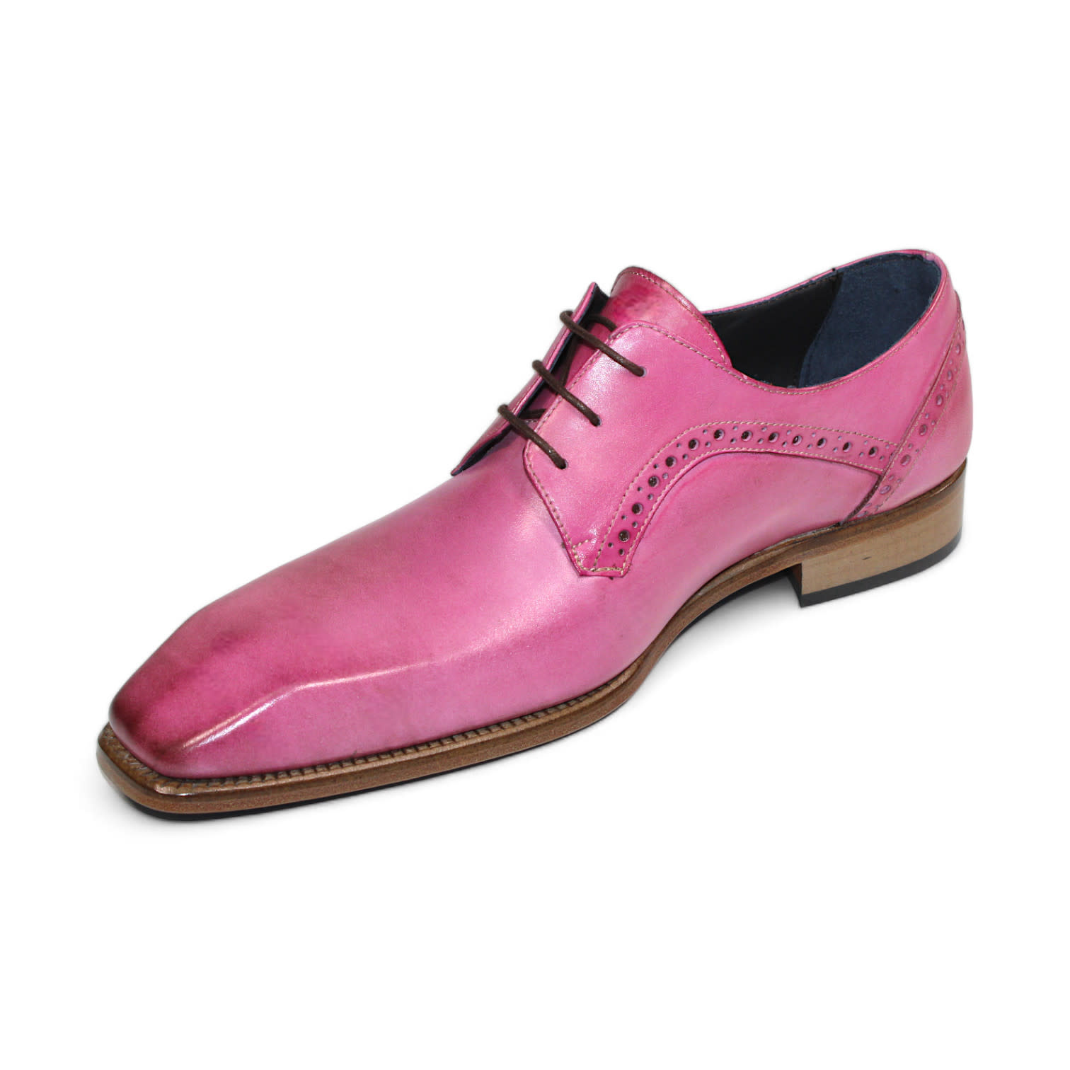 Spada Men's Shoes Light Blue Calf-Skin Leather Oxfords - Kingsmen Shoes