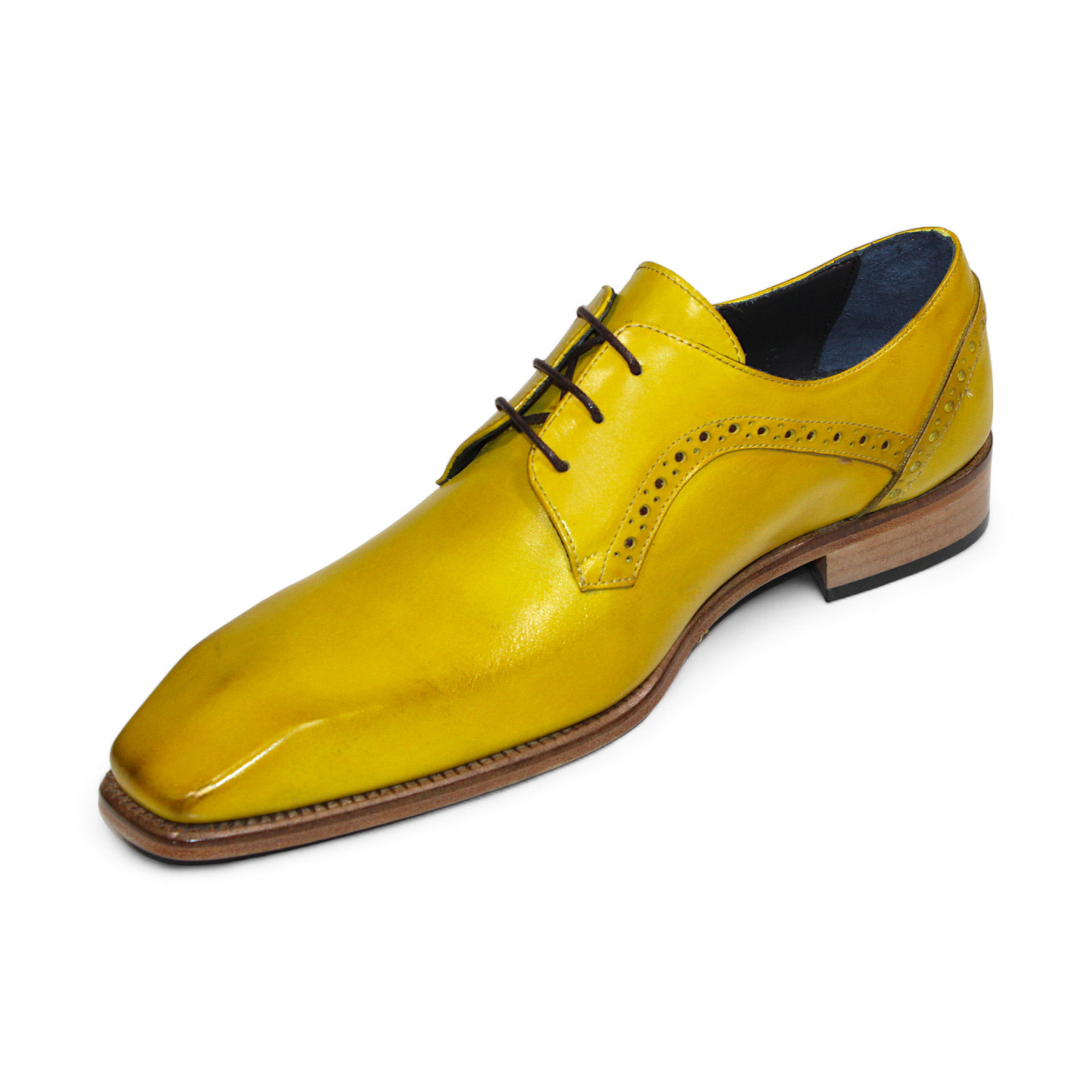 Spada Men's Shoes Light Blue Calf-Skin Leather Oxfords - Kingsmen Shoes