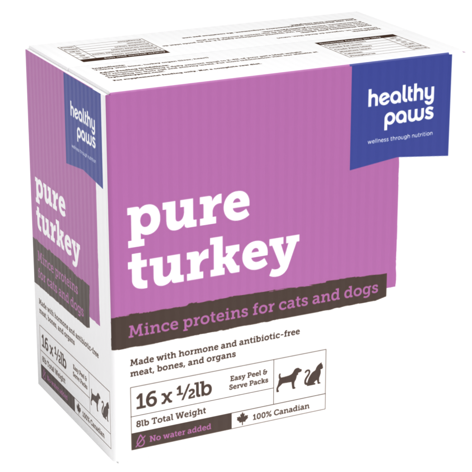 Healthy Paws: Pure Mince: Turkey & Organ 8lb - WildPaws Pantry