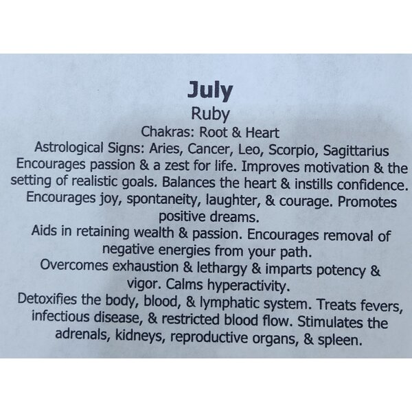 Birth Month Stone Bags - Ruby City Gems