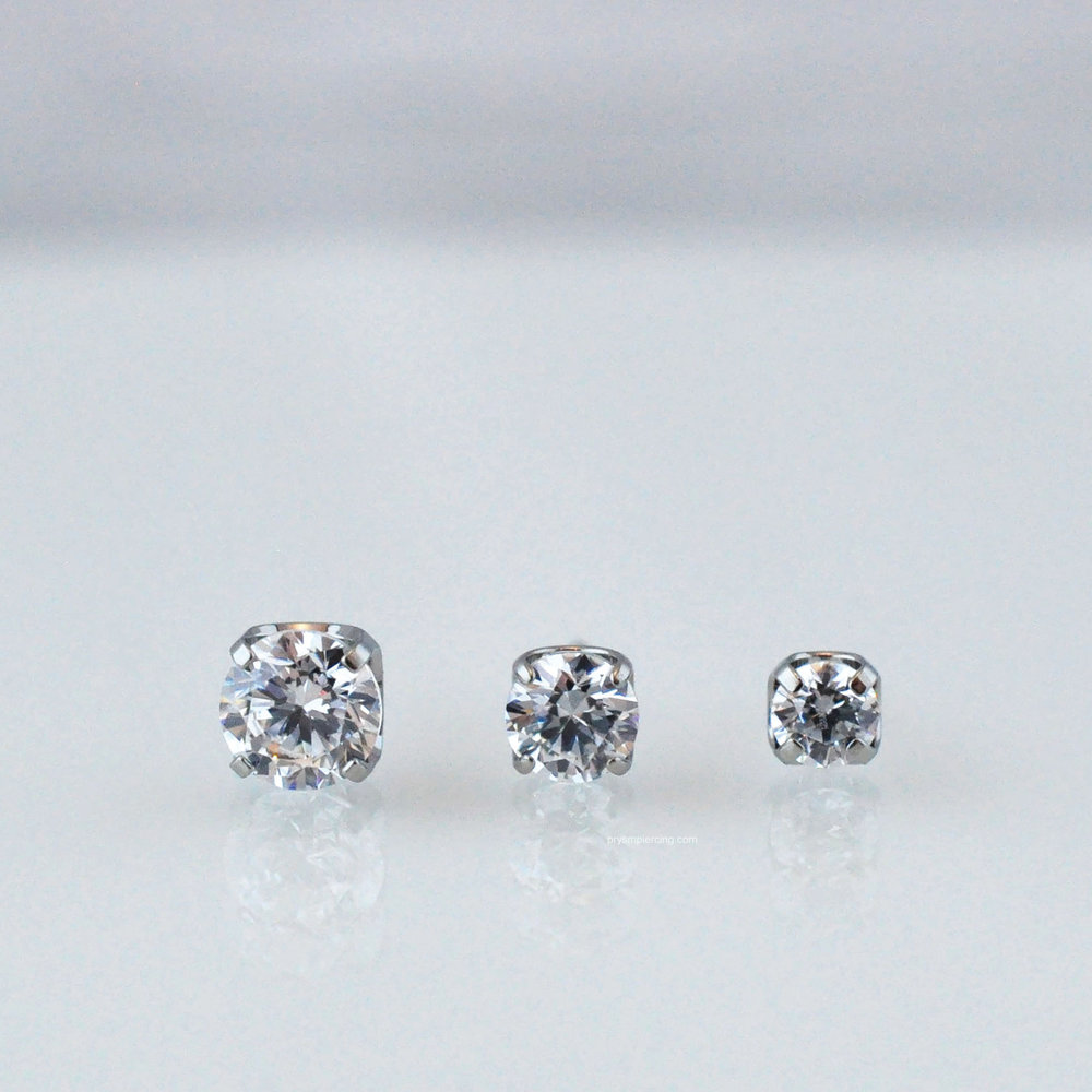 Threadless Faceted Gem End - Prysm Jewelry & Piercing