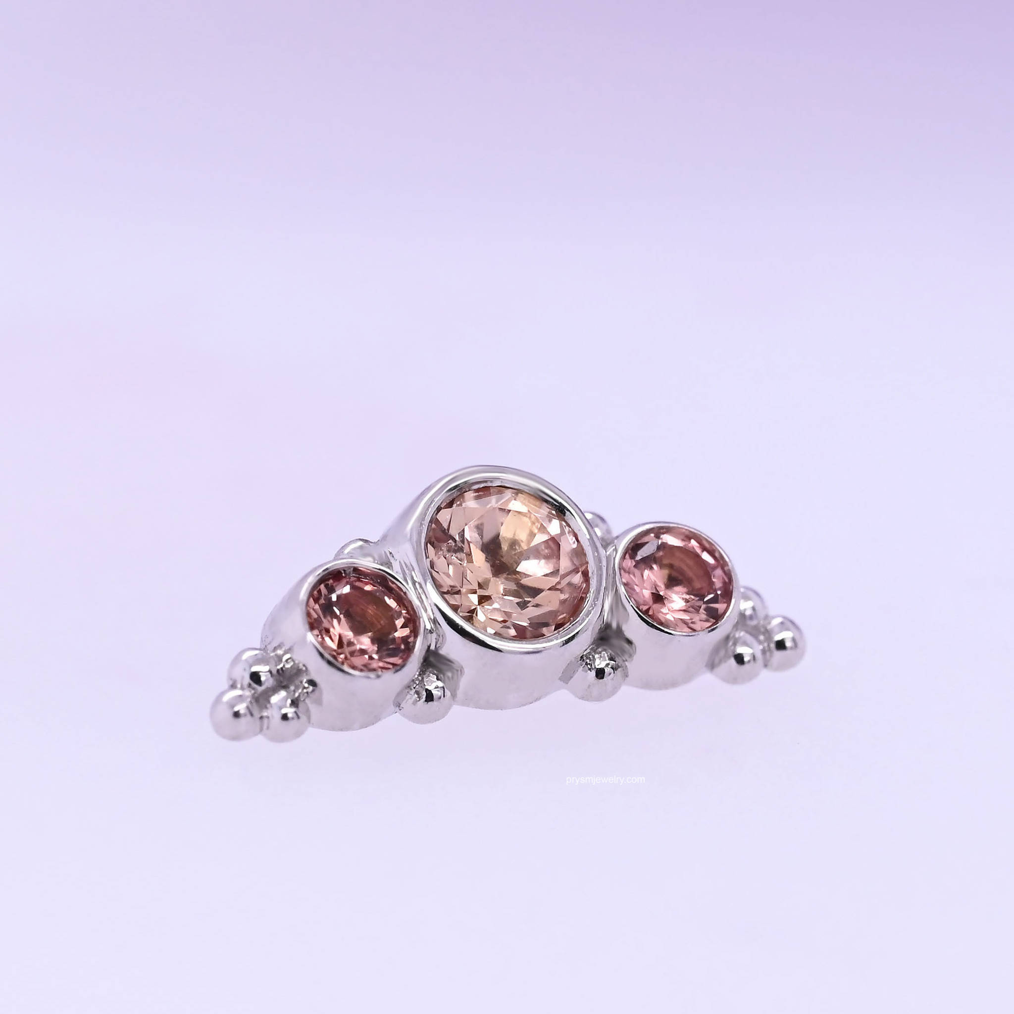 3 Gem Graduating Panaraya 14kW 2mm/3mm LAB Champagne Sapphire - Prysm ...