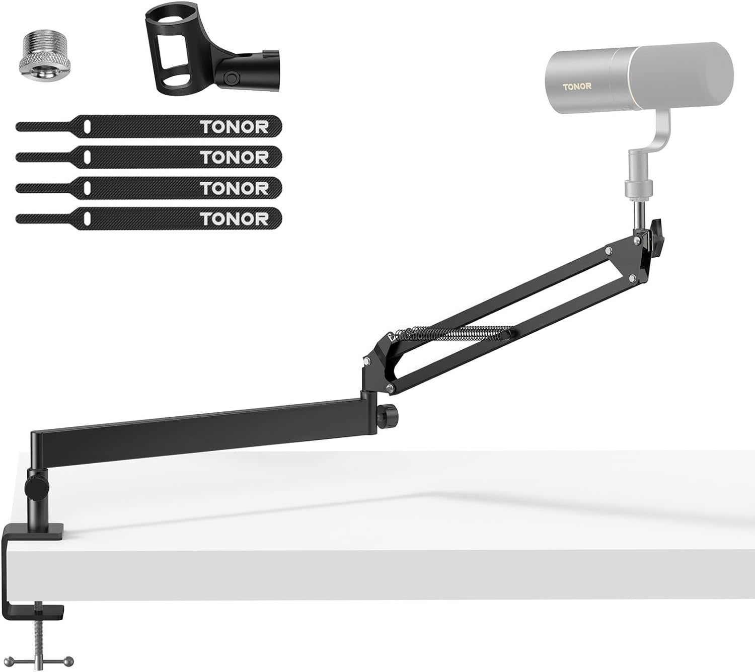 Tonor Mic Arm Desk Mount, Low Profile Boom Arm, Microphone Arm ...