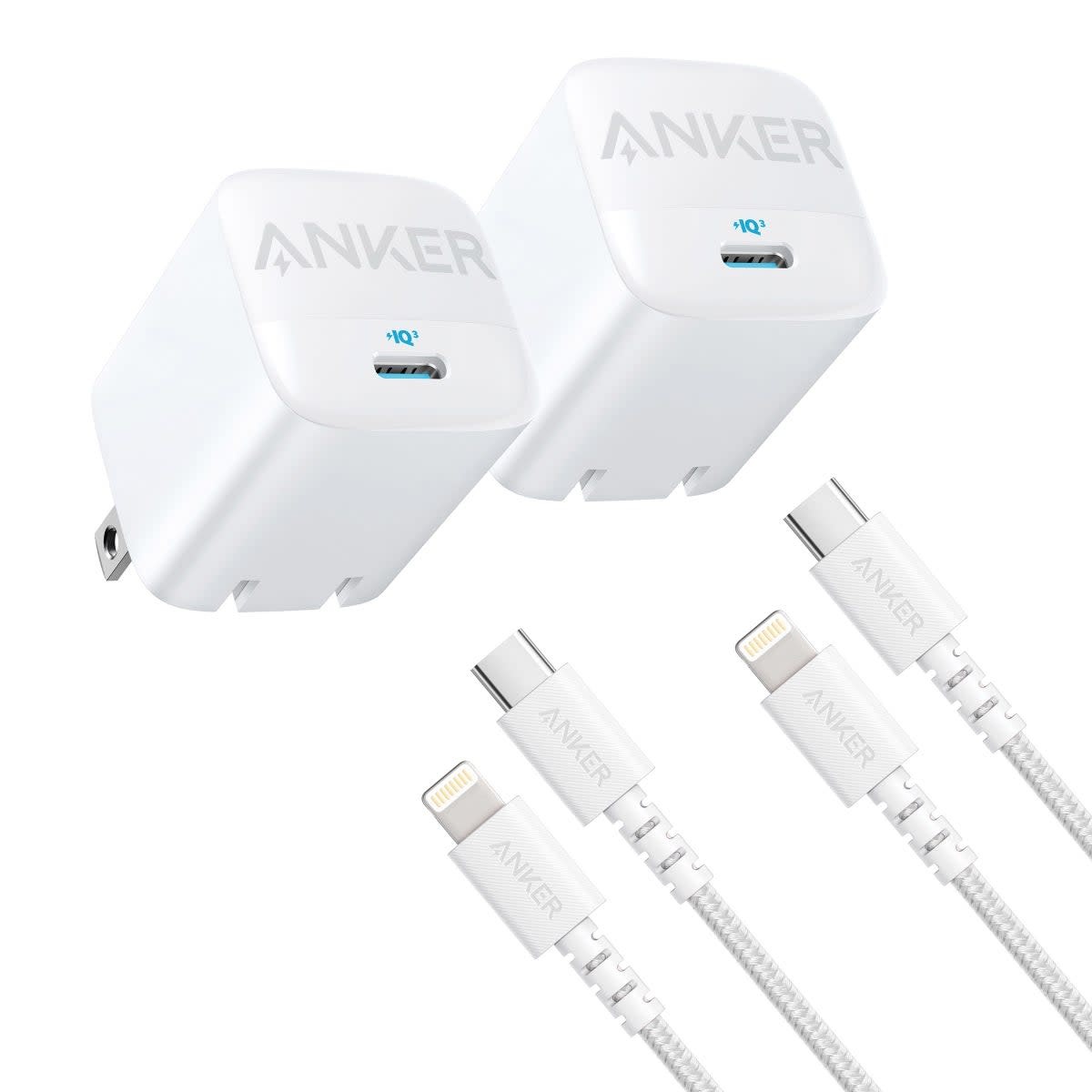 Anker Fast Charging Kit -Cable & Block -2pk - Surplus Sam's