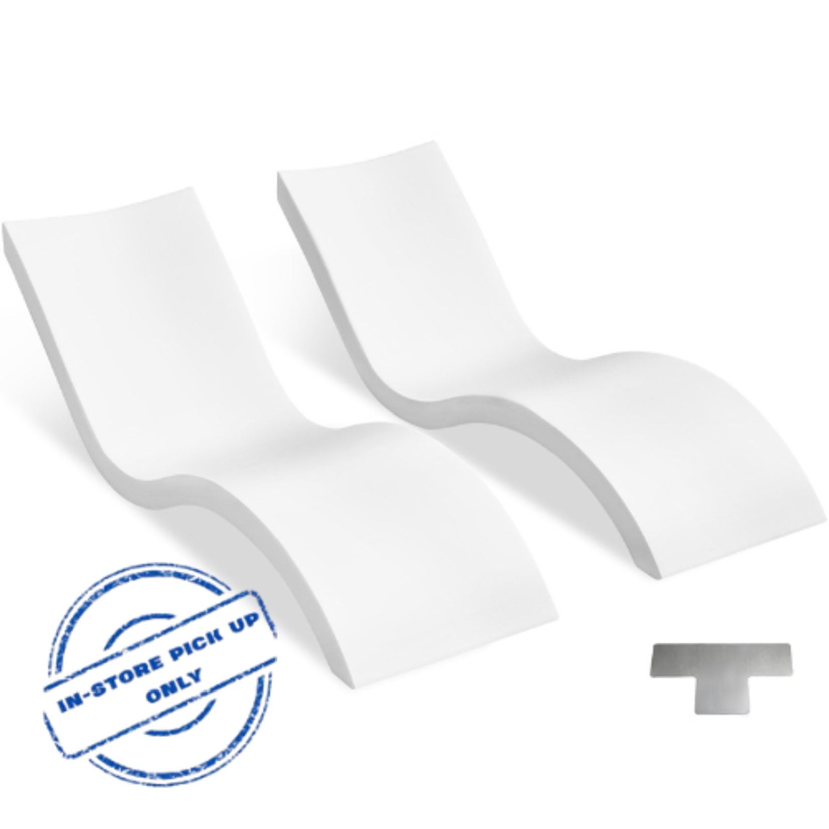 VEVOR in-Pool Lounge Chairs, 1 pack INDV Chaise Lounger, Inside Pool ...