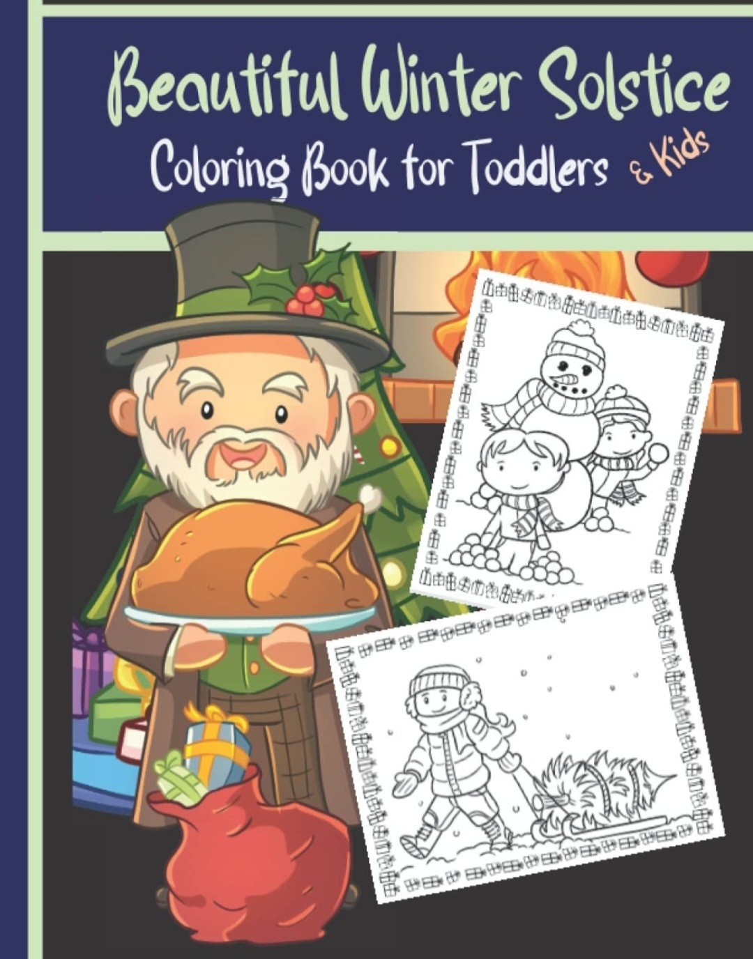 Beautiful Winter Solstice Coloring Book - Mystic Mountain Magick