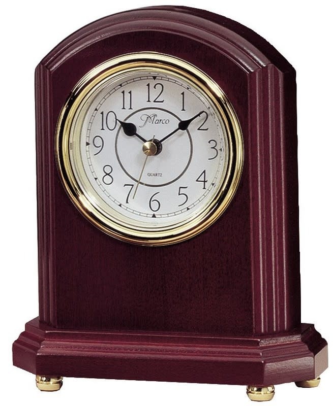 Marco MS2003M Rosewood Cornered Mantle Clock includes engraving plate ...