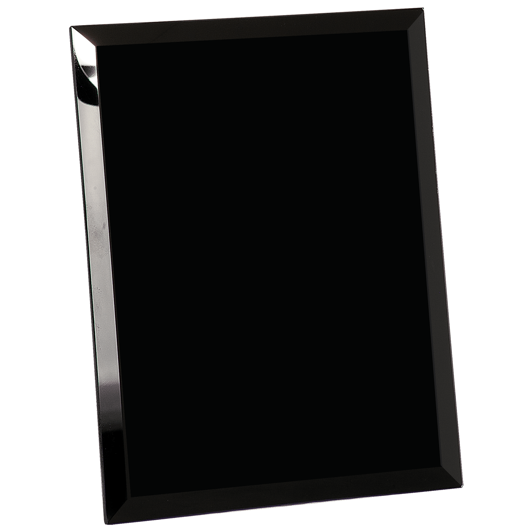 JDS Industries 8x10 black glass mirror plaque w/ saw tooth hanger on ...