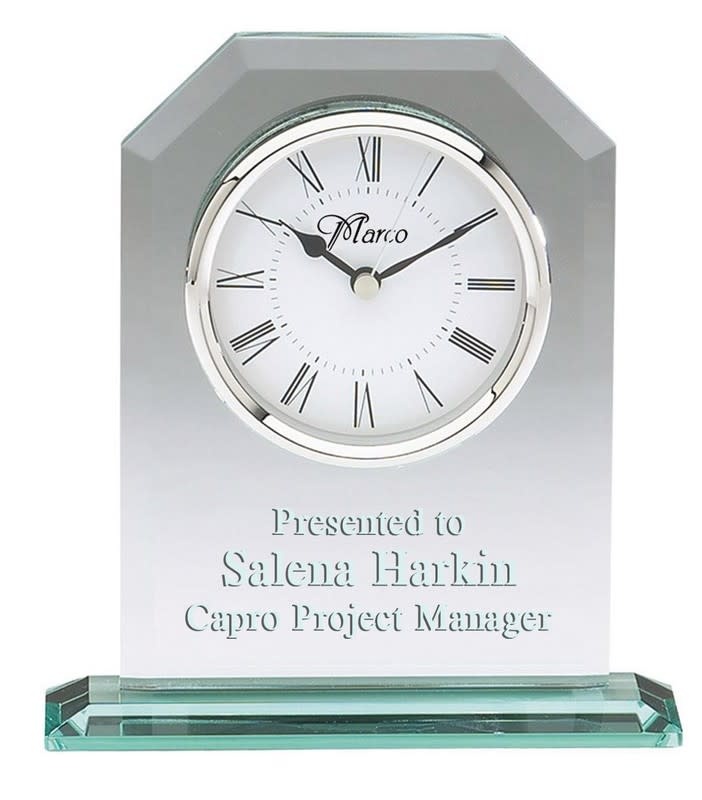 Marco Glass Clock - The Award & Frame Shop