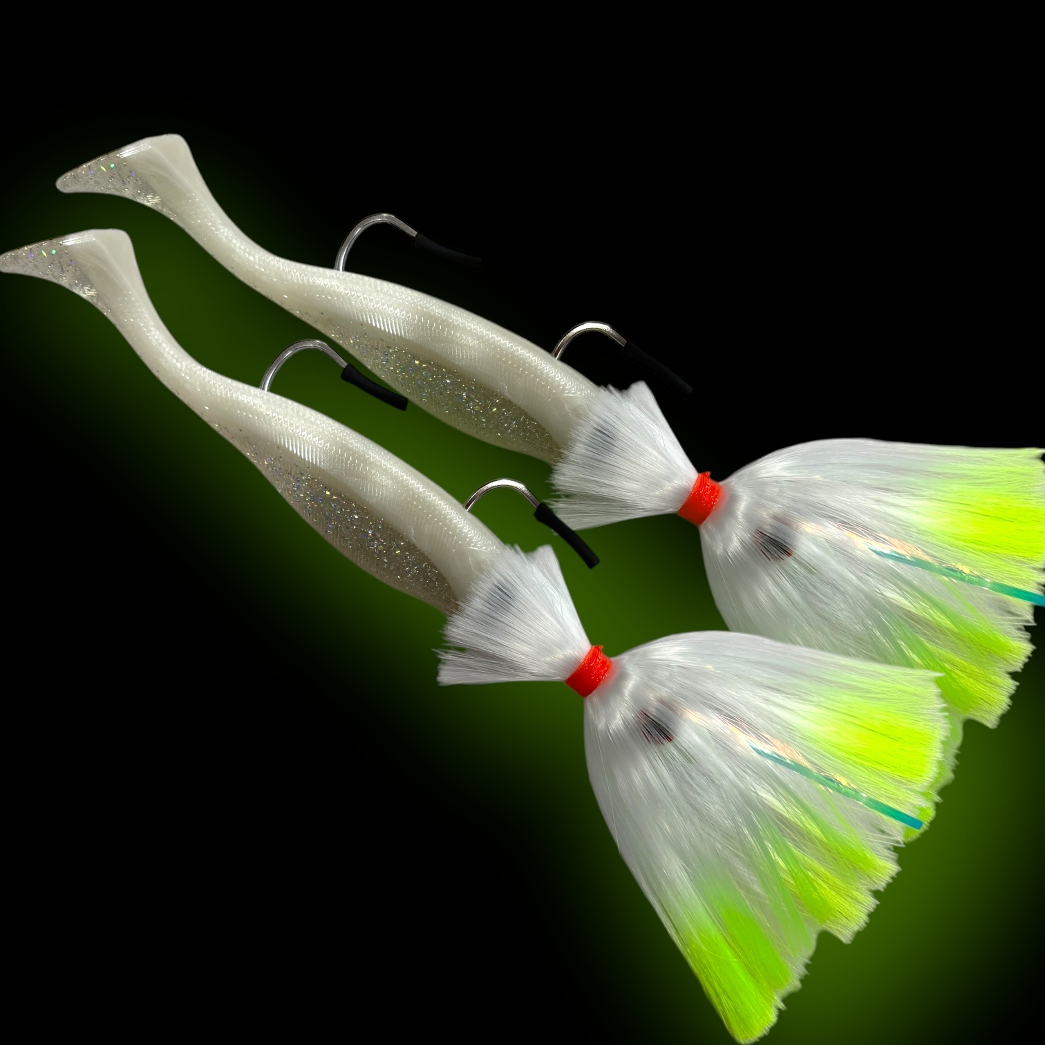 Shad Life Glow Dazzle Tandem Mojos - Tyalure Tackle