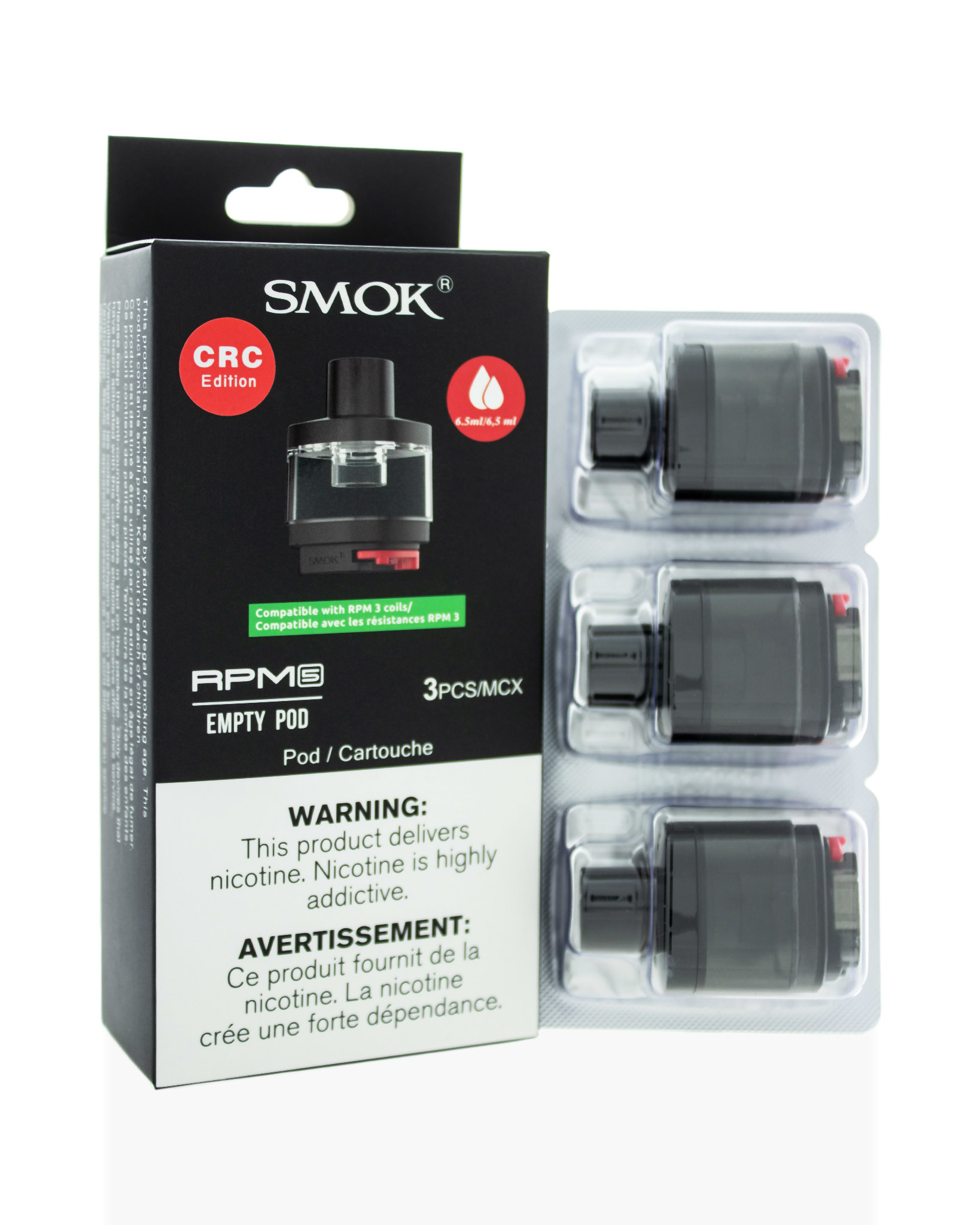 SMOK RPM5 REPLACEMENT EMPTY POD (3 PACK) [CRC] - Dynamite Vape And Smoke